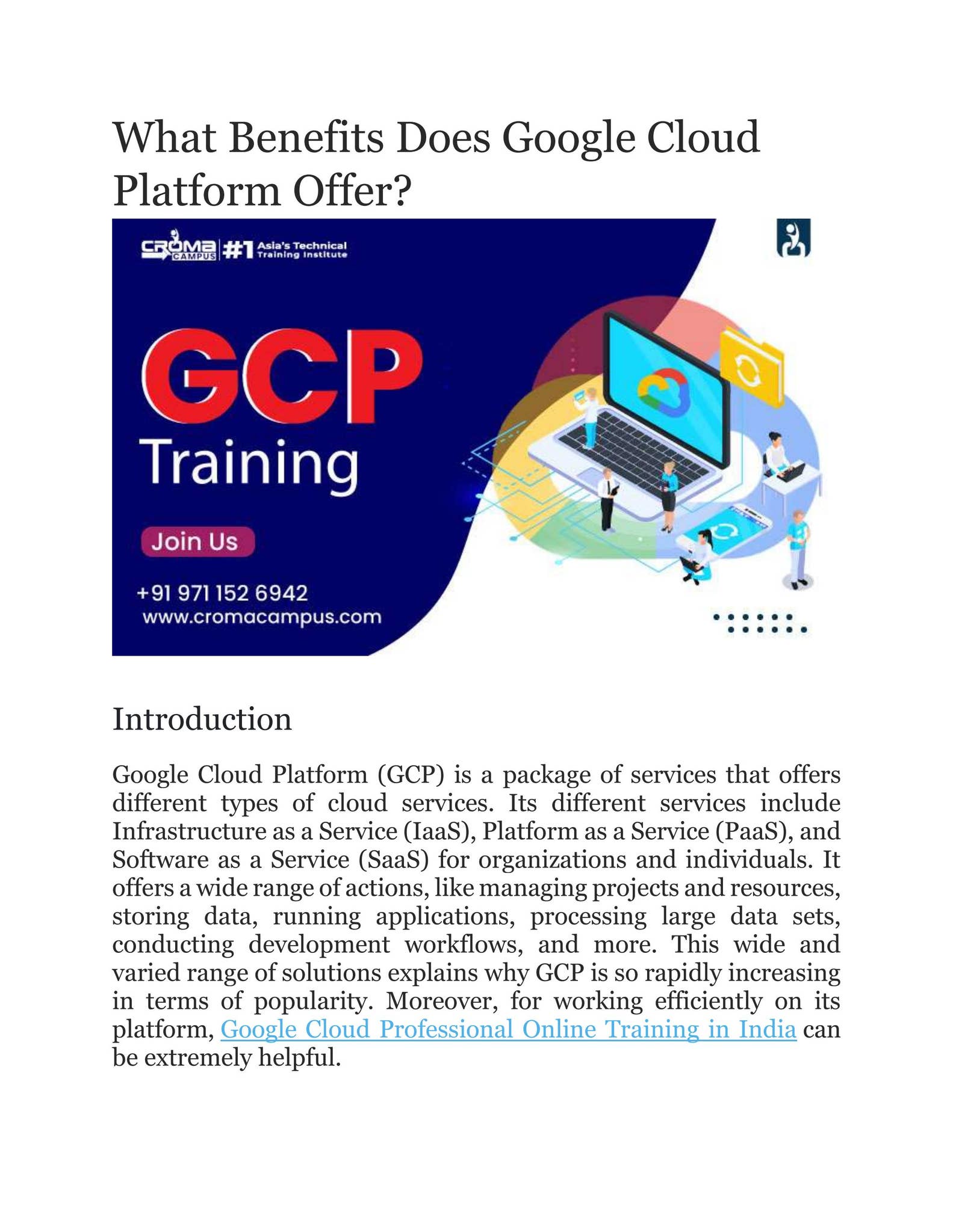 What Benefits Does Google Cloud Platform Offer? by Aayu Pandit - Issuu