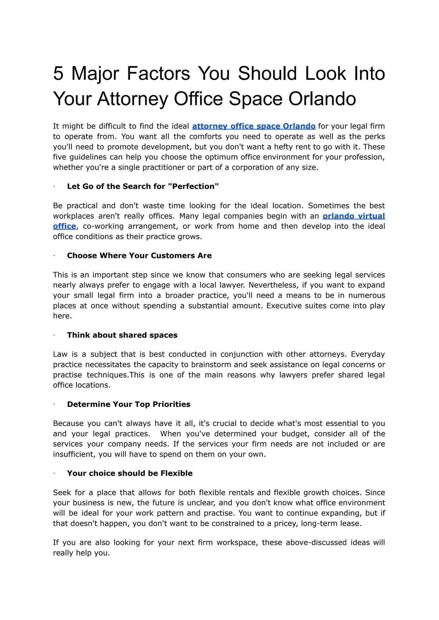 5 Major Factors You Should Look Into Your Attorney Office Space Orlando ...