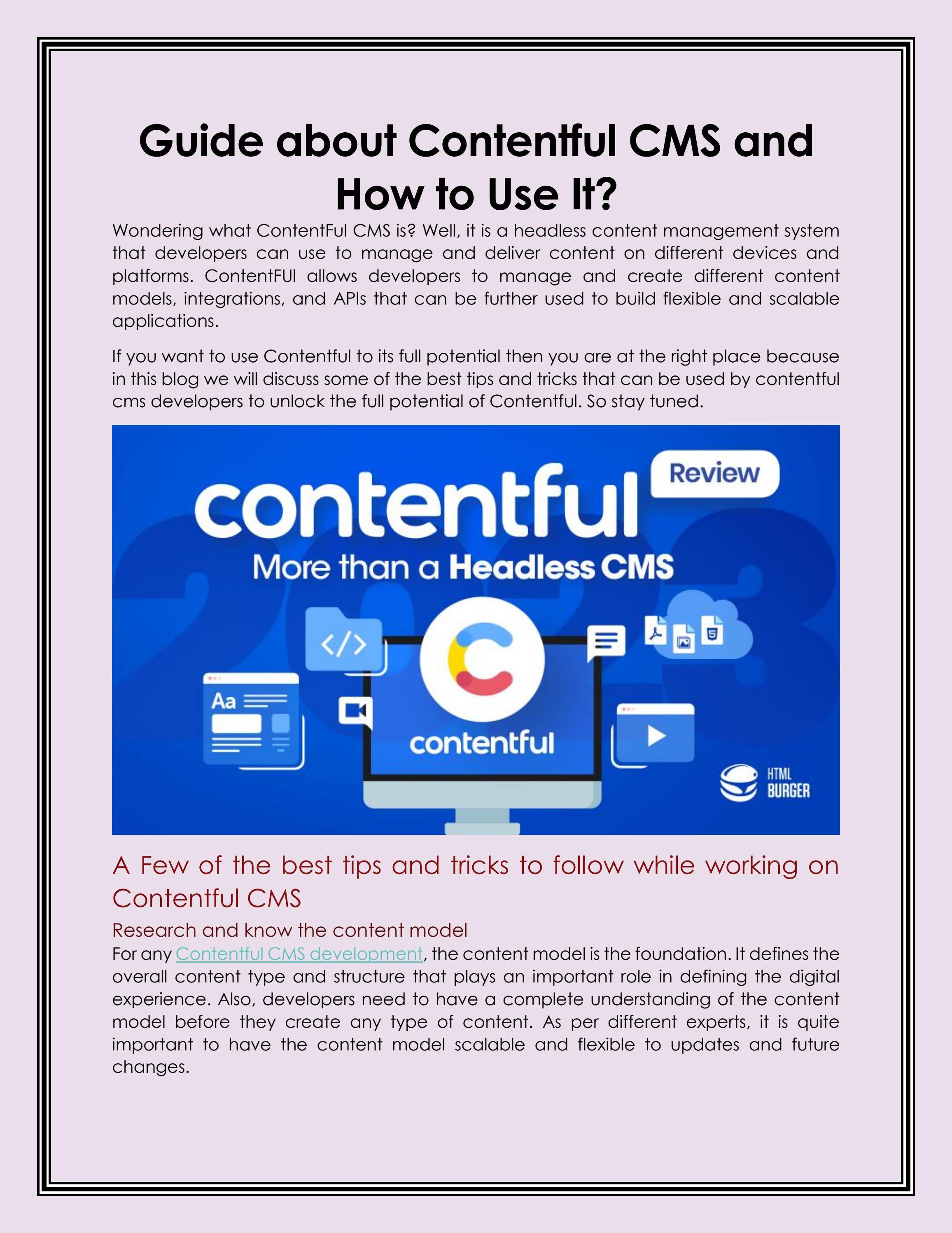 Guide about Contentful CMS and How to Use It? by nerderdigital - Issuu