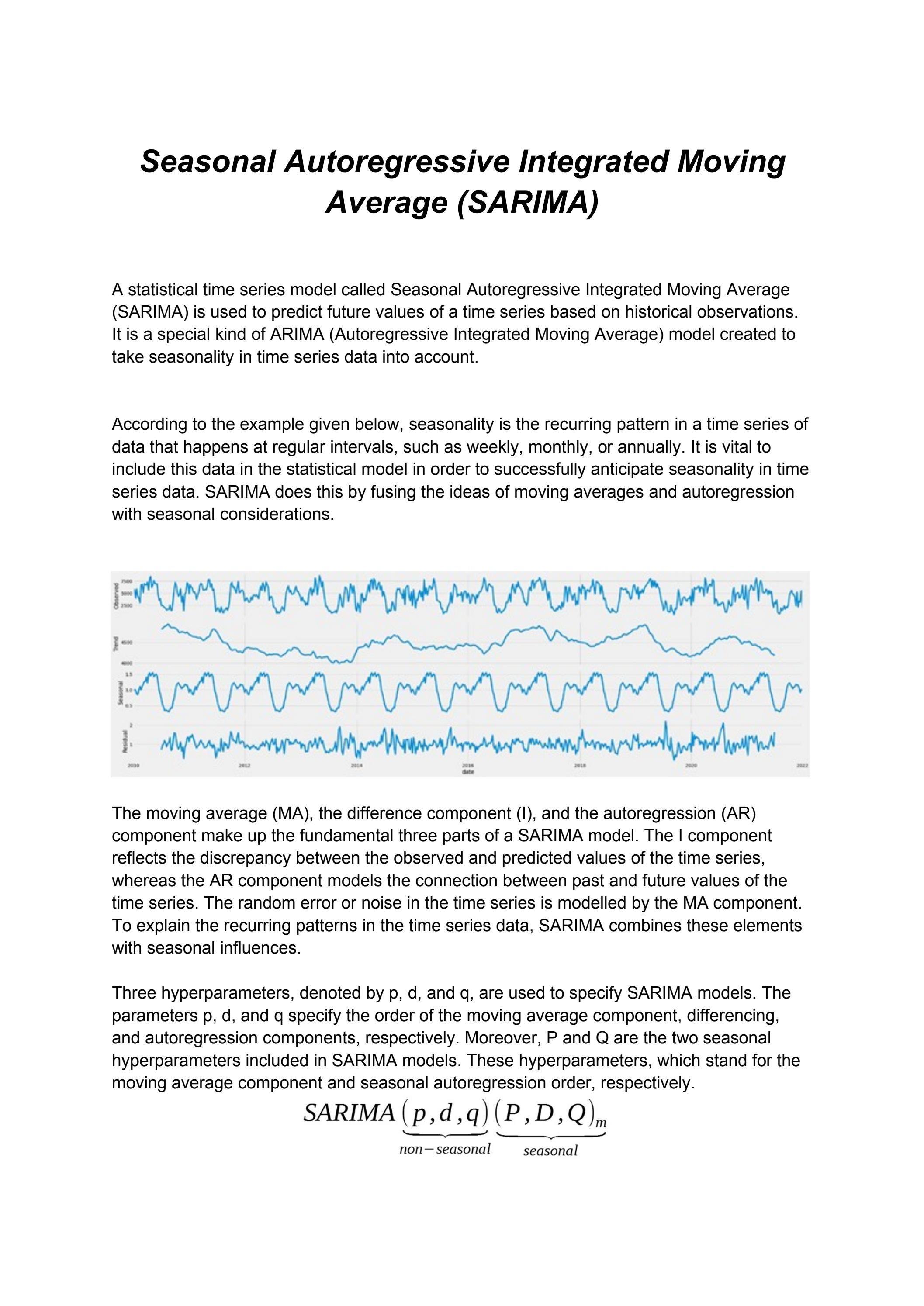 Seasonal Autoregressive Integrated Moving Average Sarima By Varsha Nayak Issuu