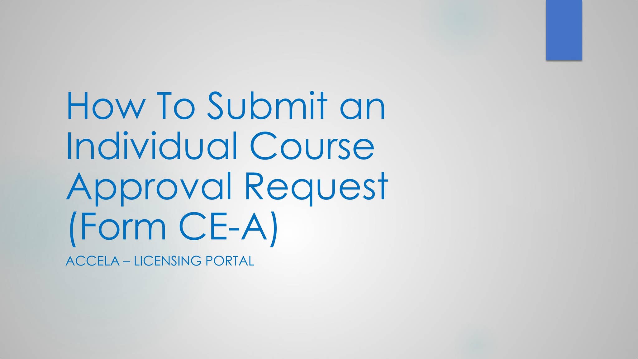 Individual course approval request Form CE-A by STLCOGOV - Issuu