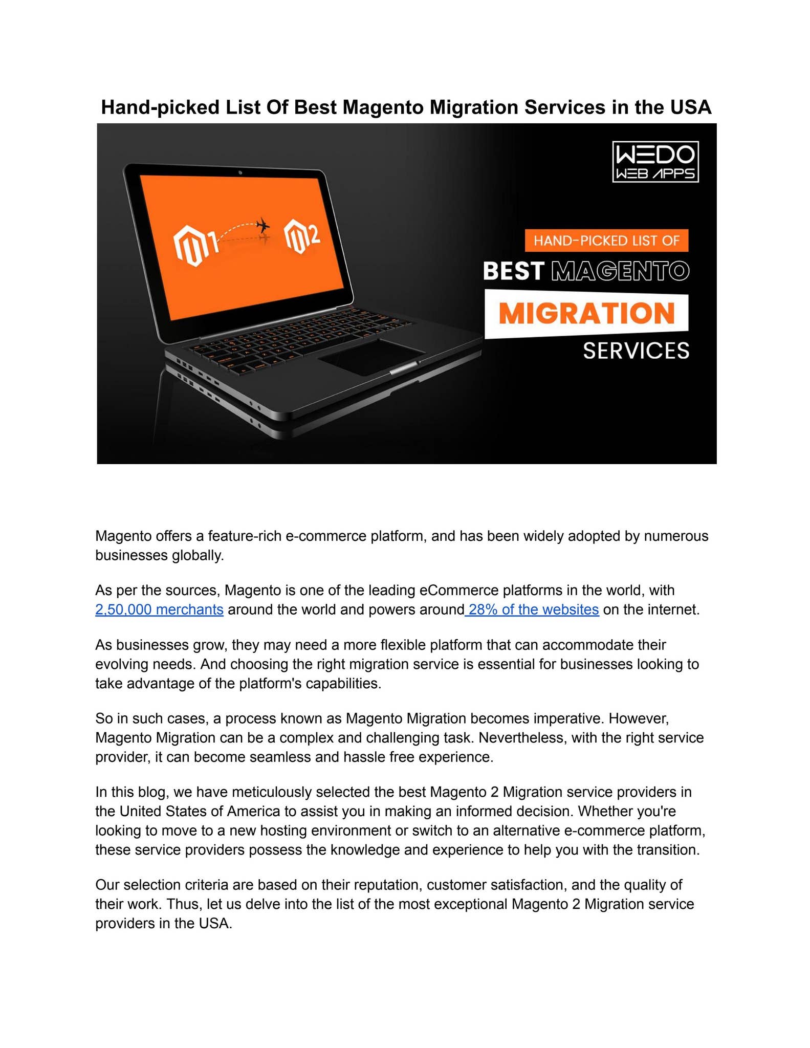 Hand-picked List Of Best Magento Migration Services in the USA by ...