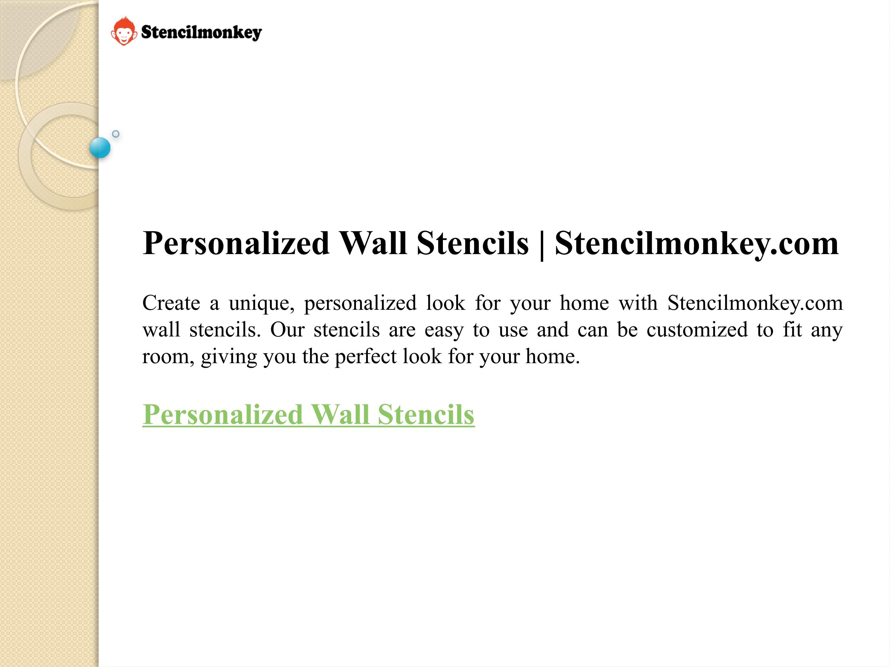 Personalized Wall Stencils | Stencilmonkey.com by stencilmonkey - Issuu