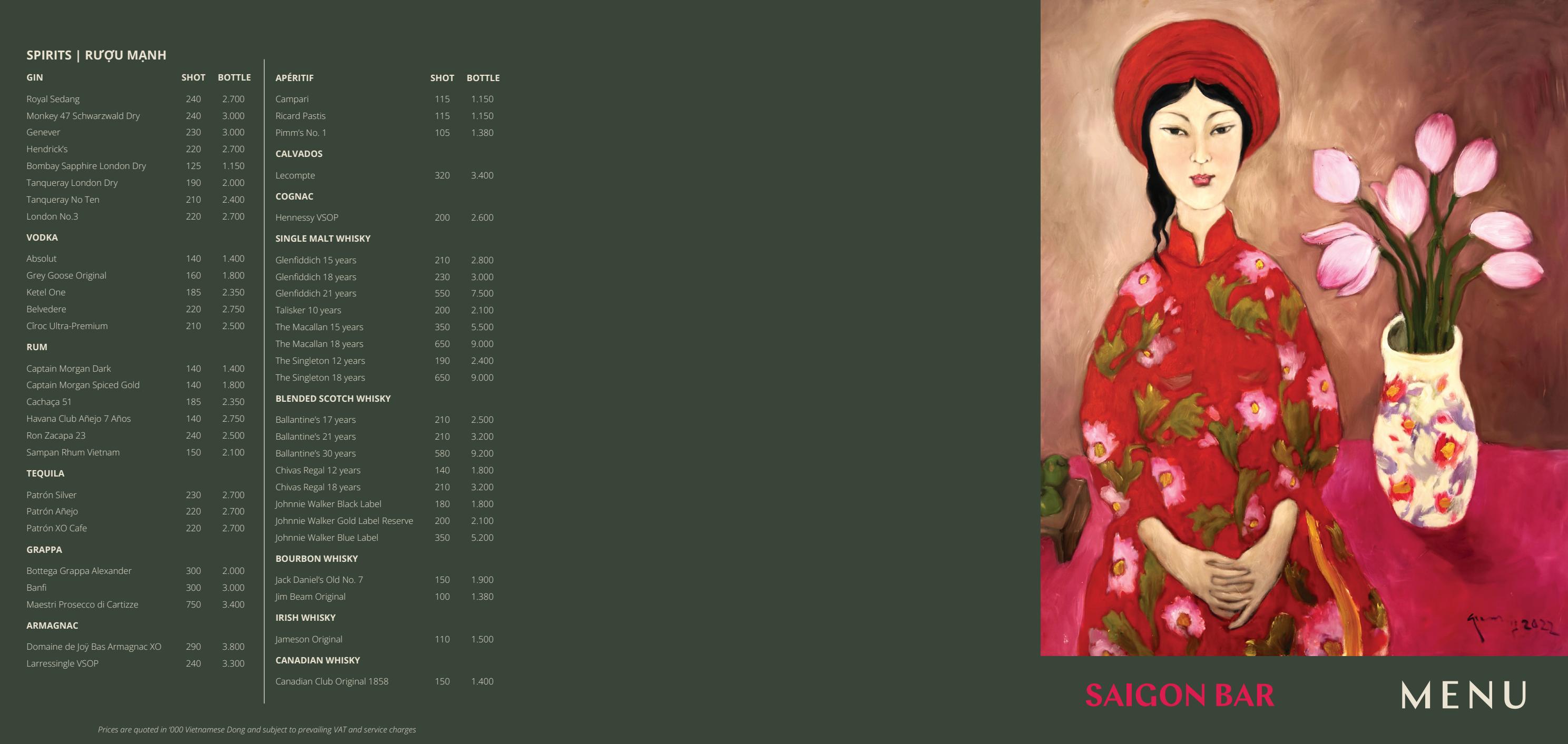 Saigon Bar Menu - The Anam Mui Ne by The Anam - Issuu