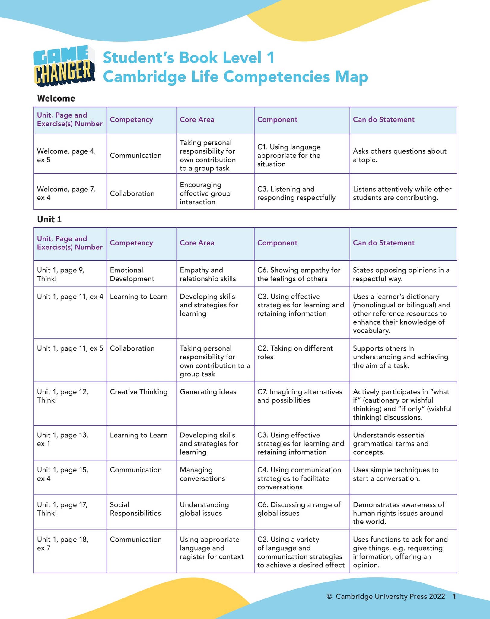 GameChanger L1 Cambridge Life Competencies by 華泰文化 Hwa Tai Publishing ...