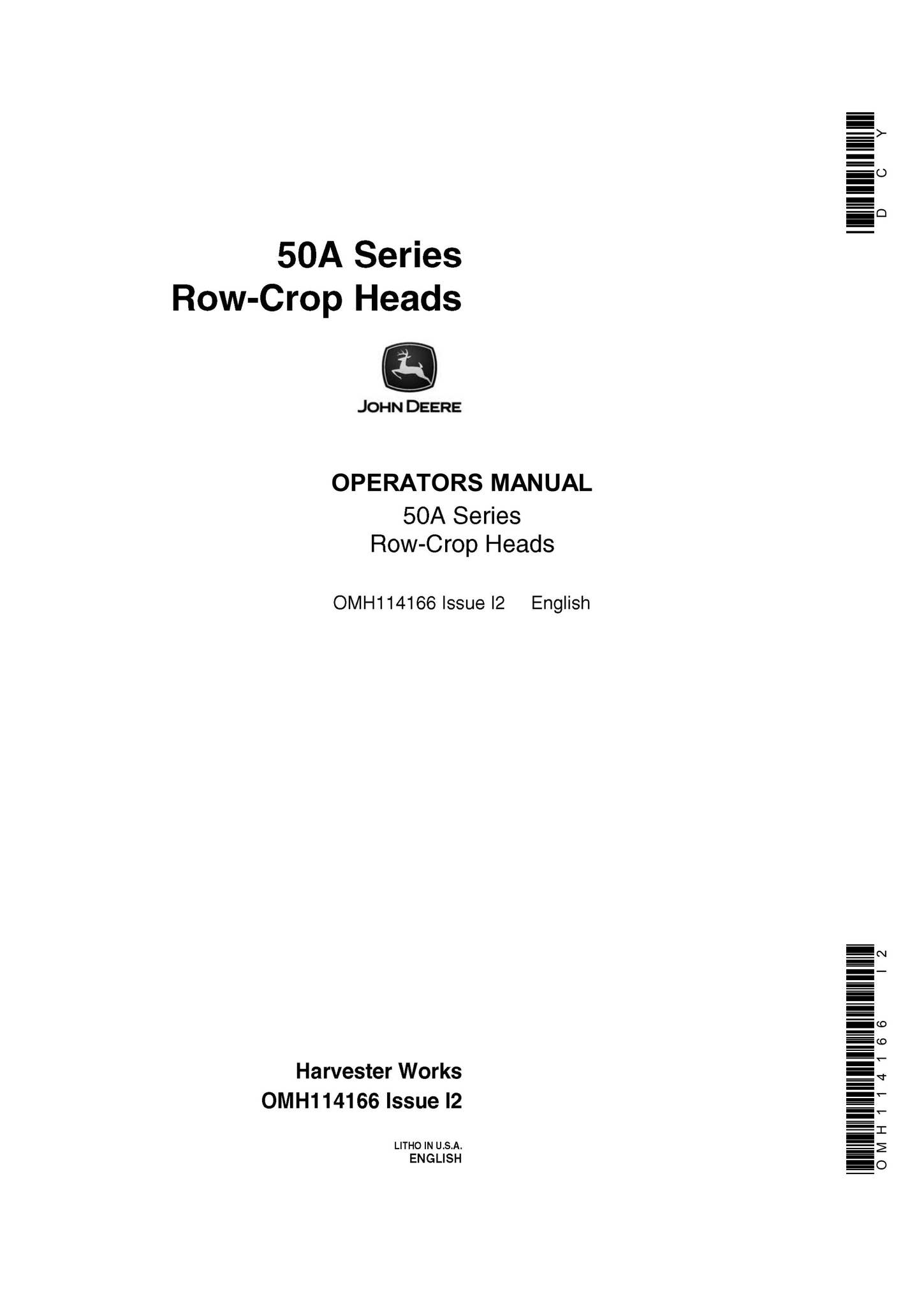 John Deere 50A Series Row-Crop Heads Operator’s Manual Instant Download ...