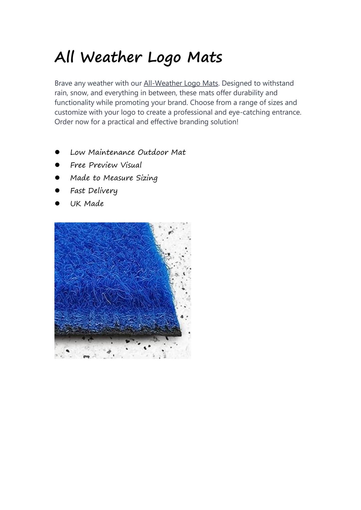 All Weather Logo Mats by Glory Seven - Issuu