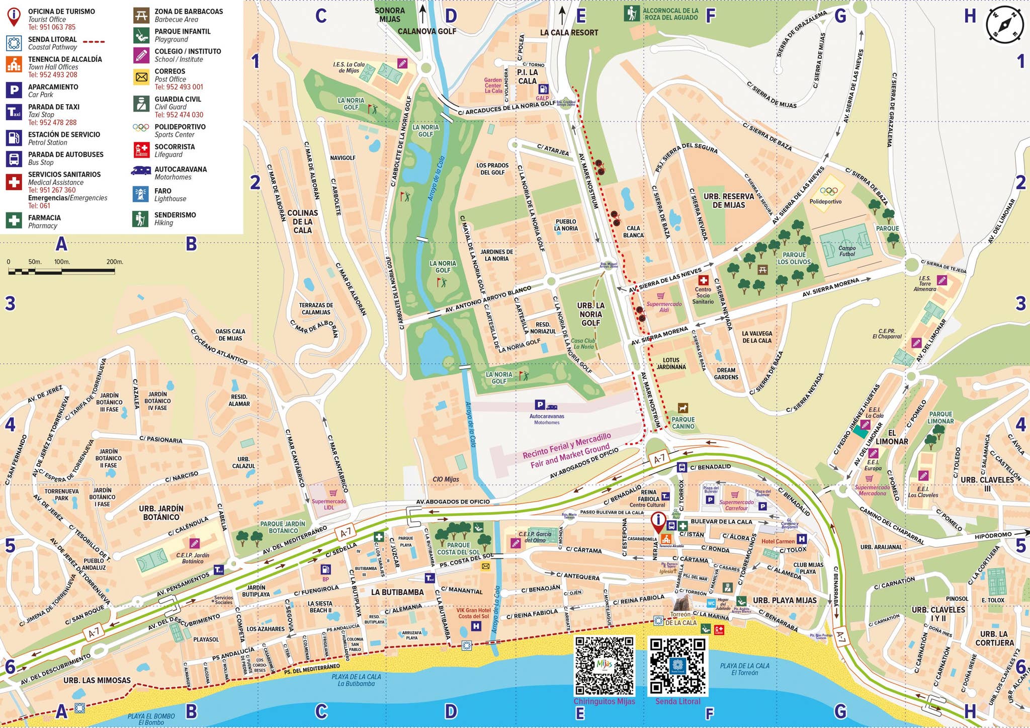 PLANO DE LA CALA DE MIJAS - LA CALA DE MIJAS MAP by Turismo de Mijas ...