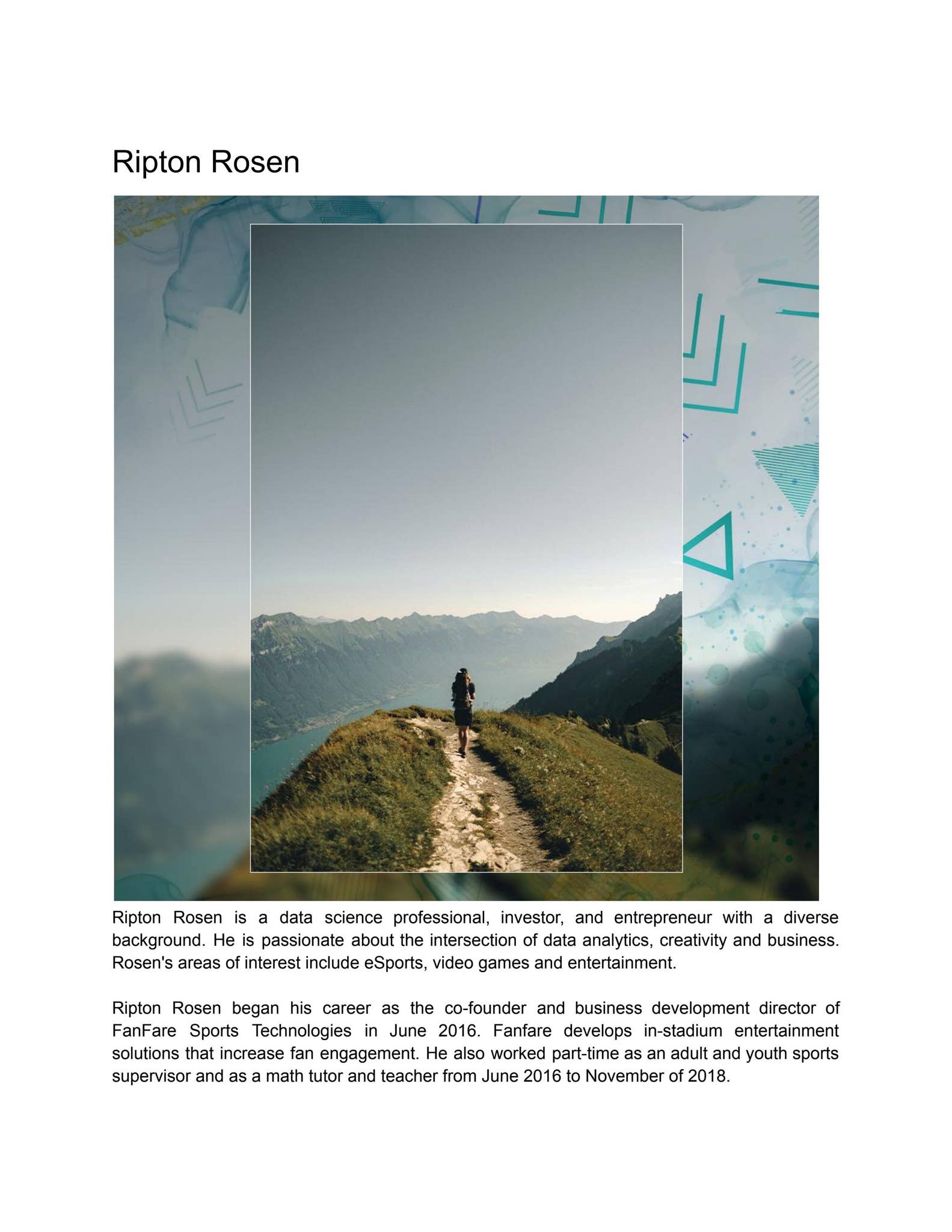 Biography of Ripton Rosen by Ripton Rosen - Issuu