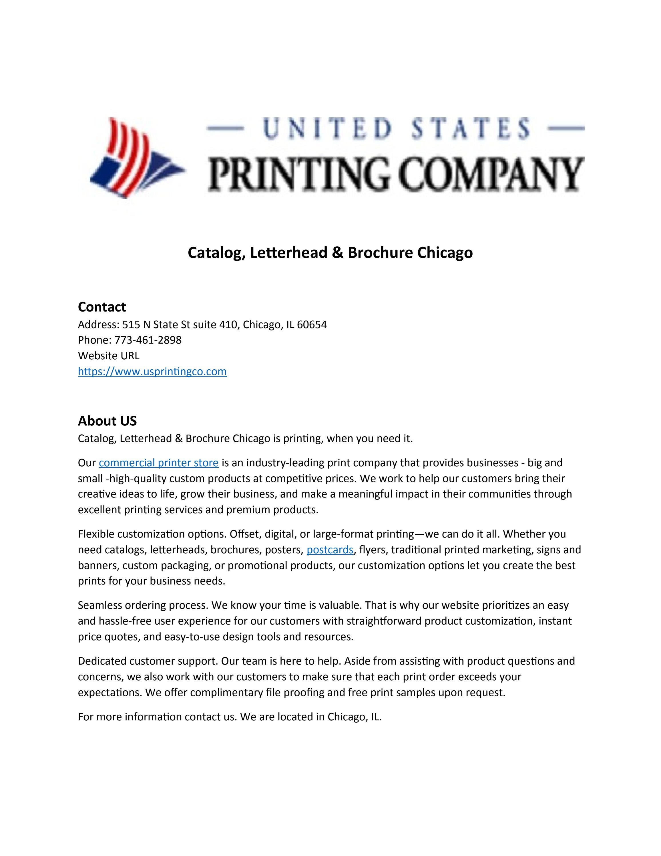 Catalog, Letterhead & Brochure Chicago by Catalog, Letterhead ...