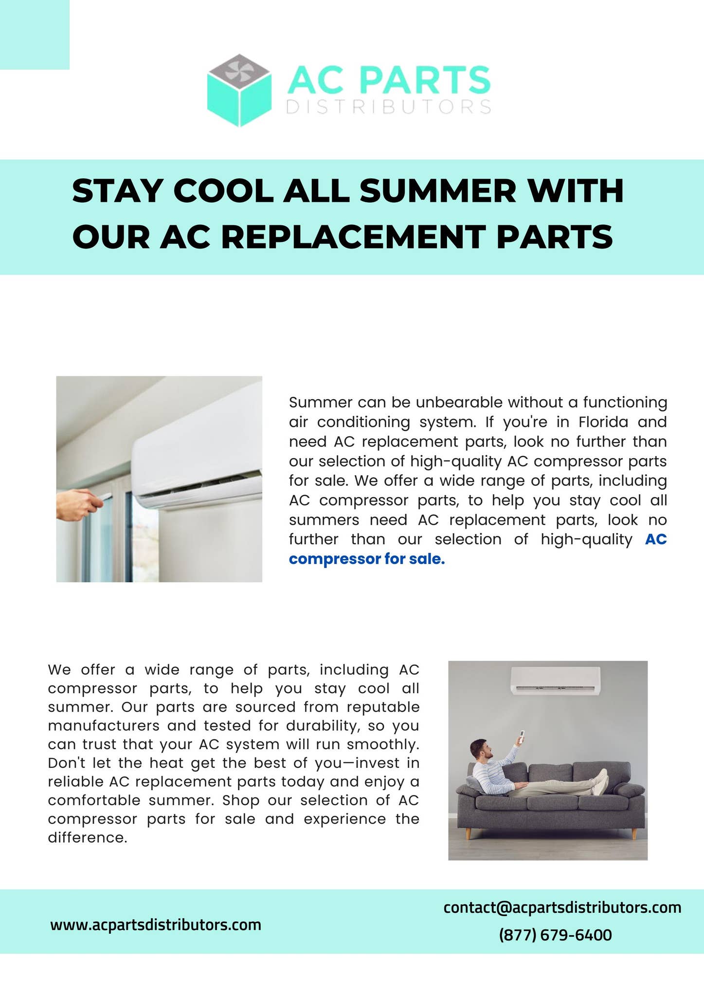 Stay Cool All Summer With Our AC Replacement Parts by AC Parts ...