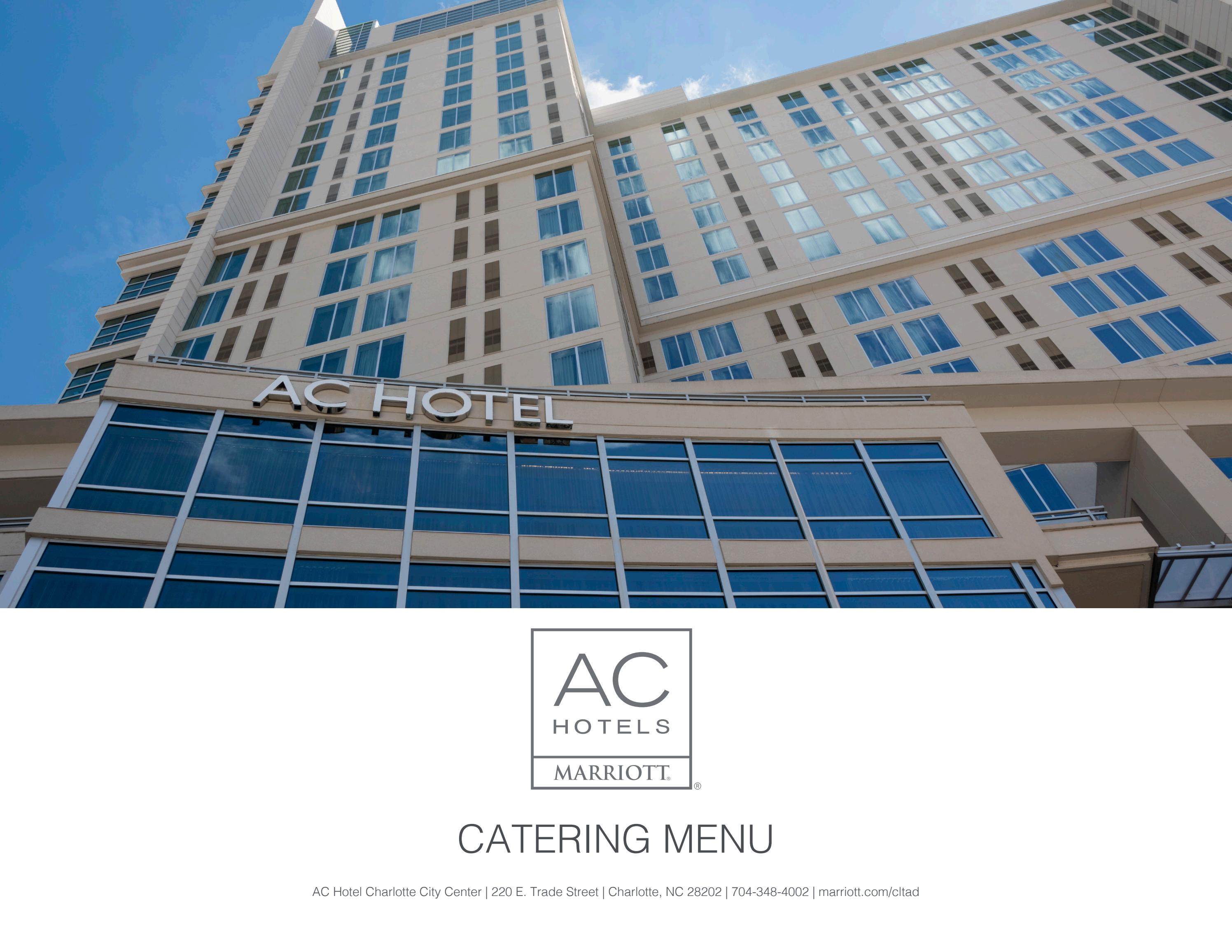 AC Hotel Charlotte City Center Menu by McKibbon Hospitality - Issuu