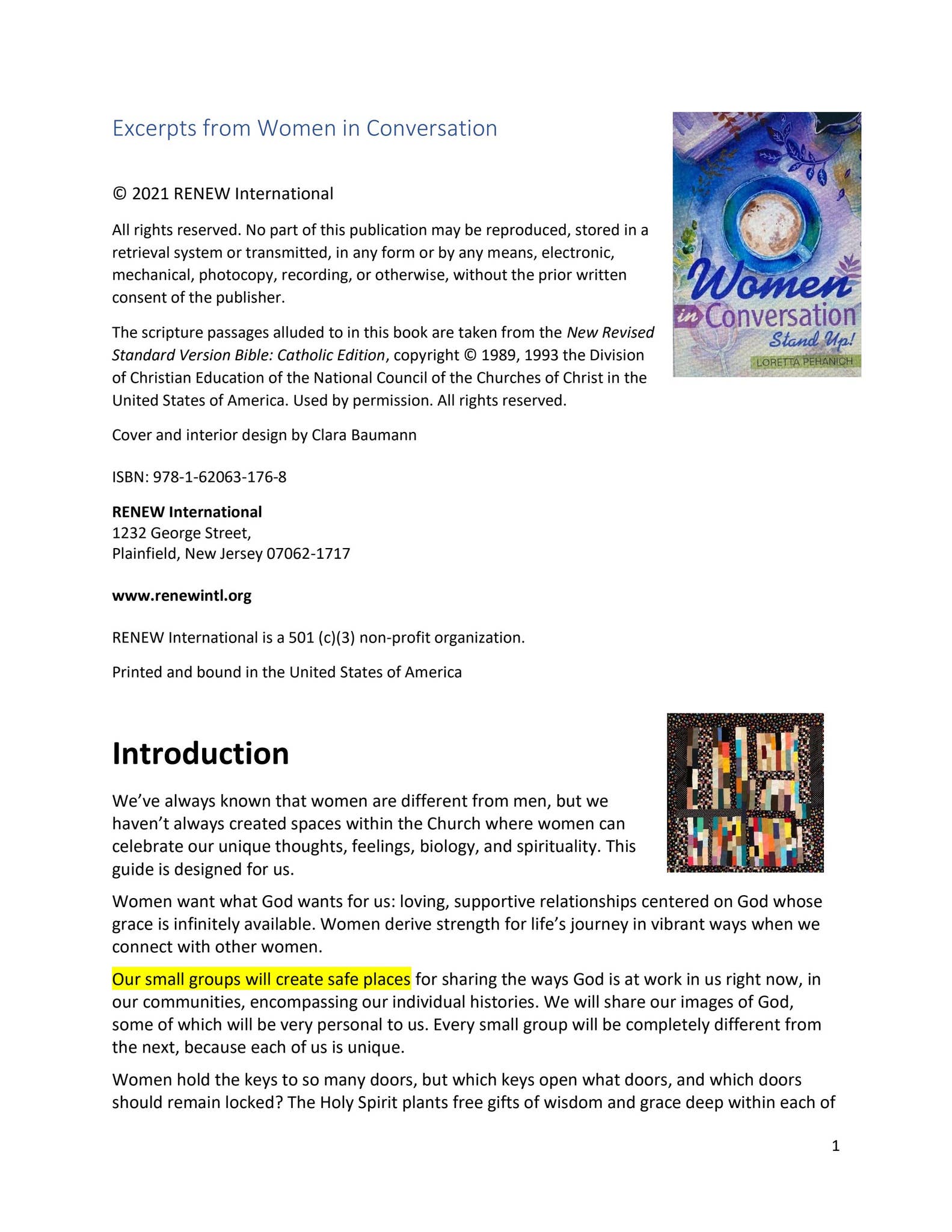 Women in Conversation - Introduction and Session 1 by RENEW ...