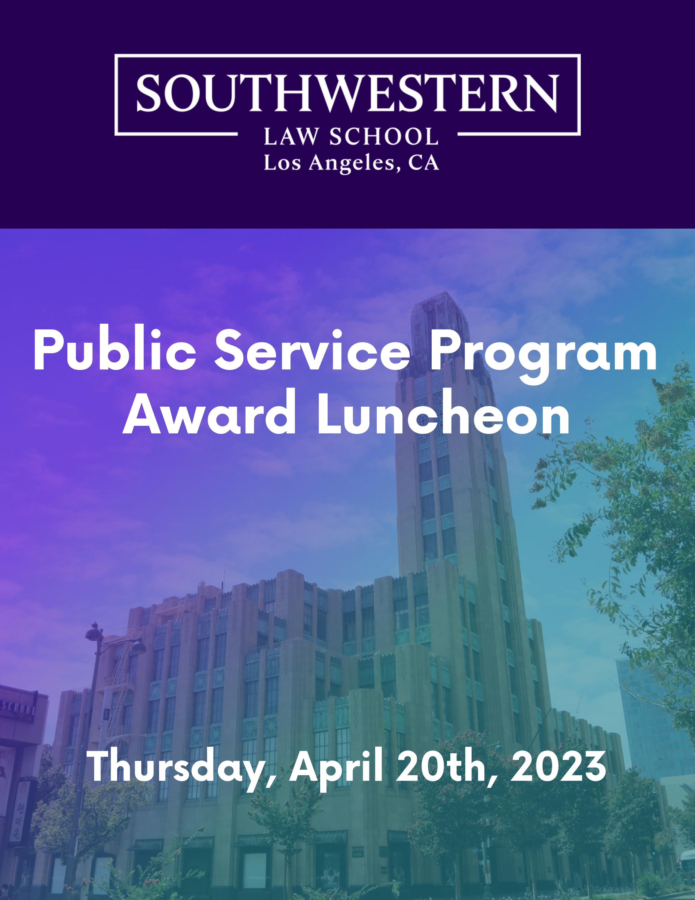 2023 Public Service Program Award Luncheon Digital Brochure by ...