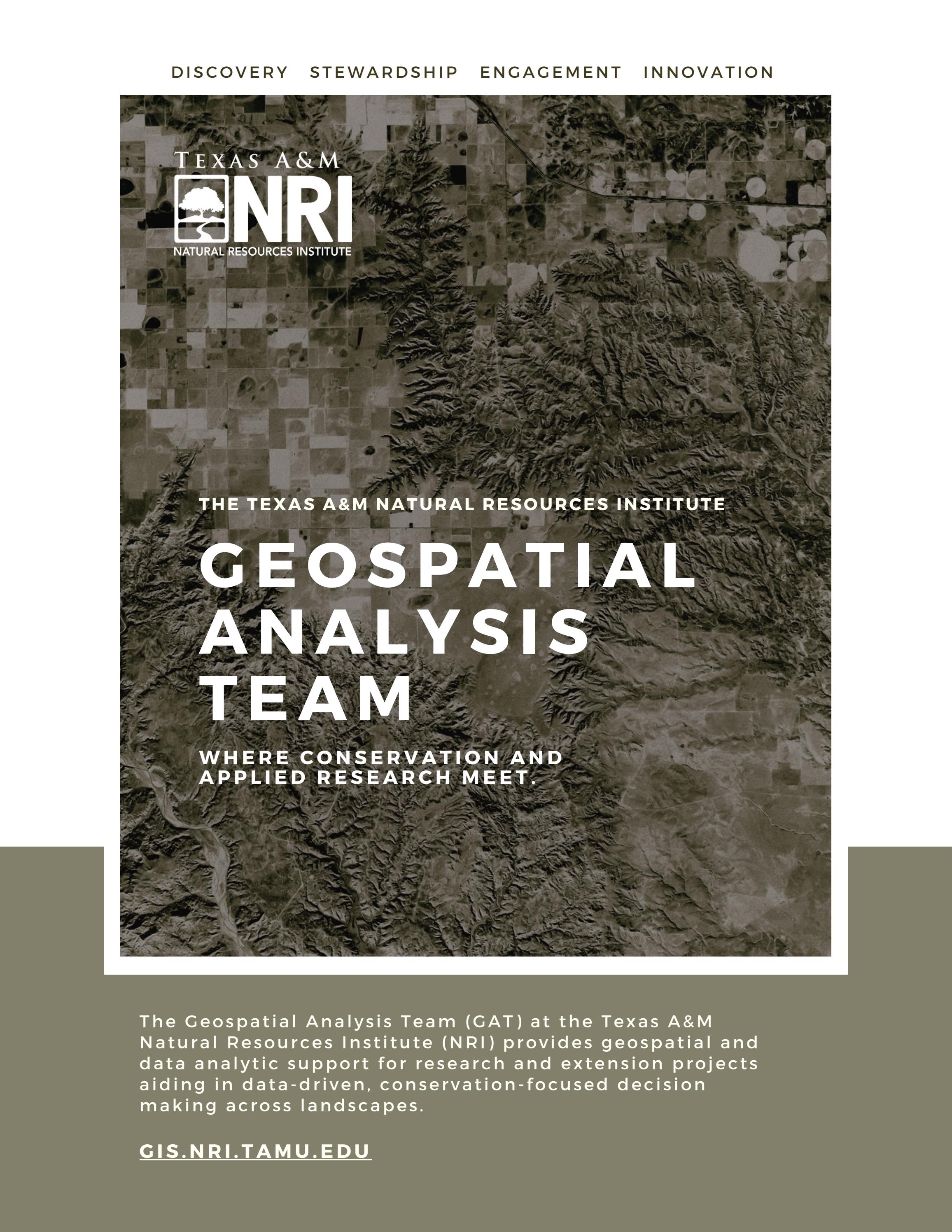 Get to know the NRI Geospatial Analysis Team by Texas A&M Natural ...