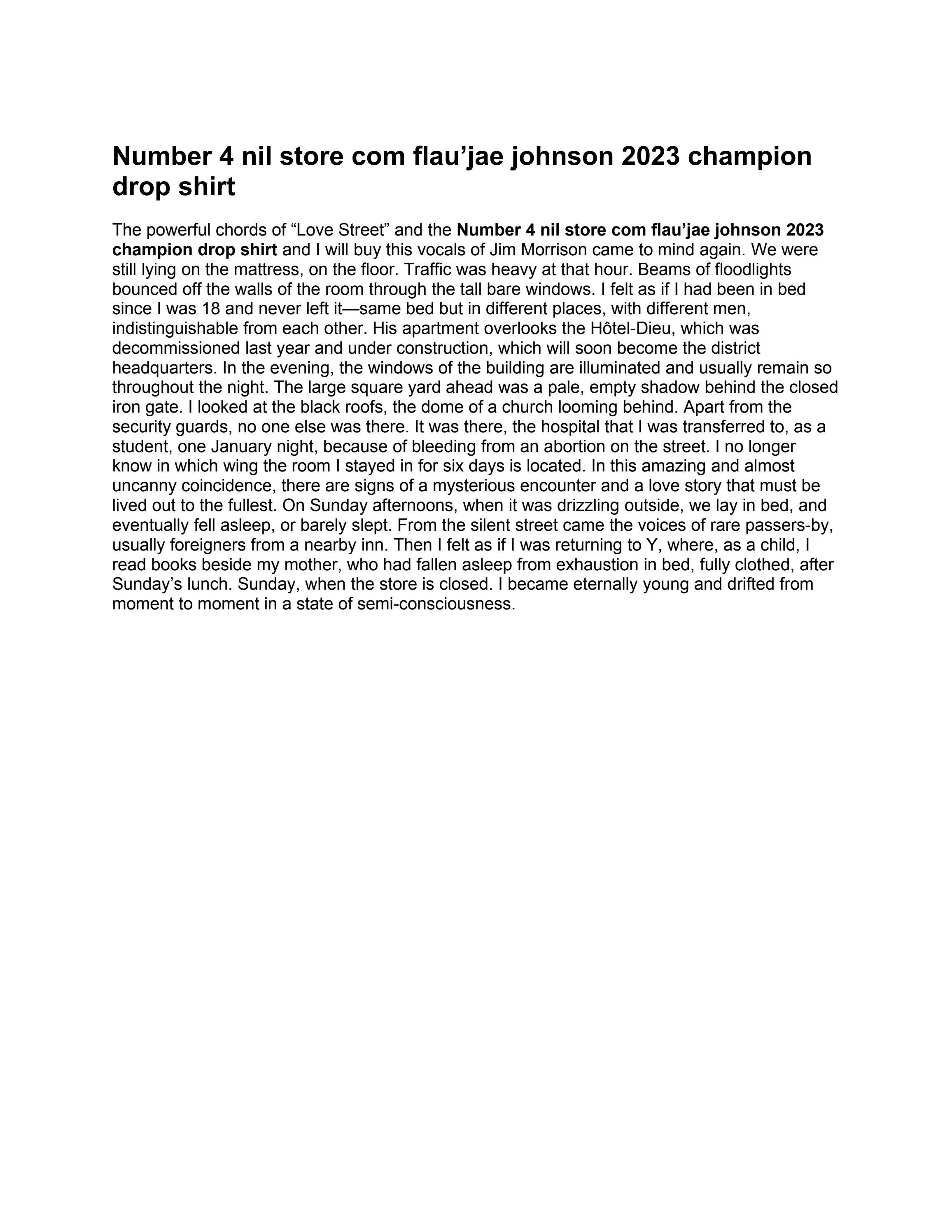 Lemonsdesign-Number 4 nil store com flau’jae johnson 2023 champion drop shirt by lemonsdesign ...