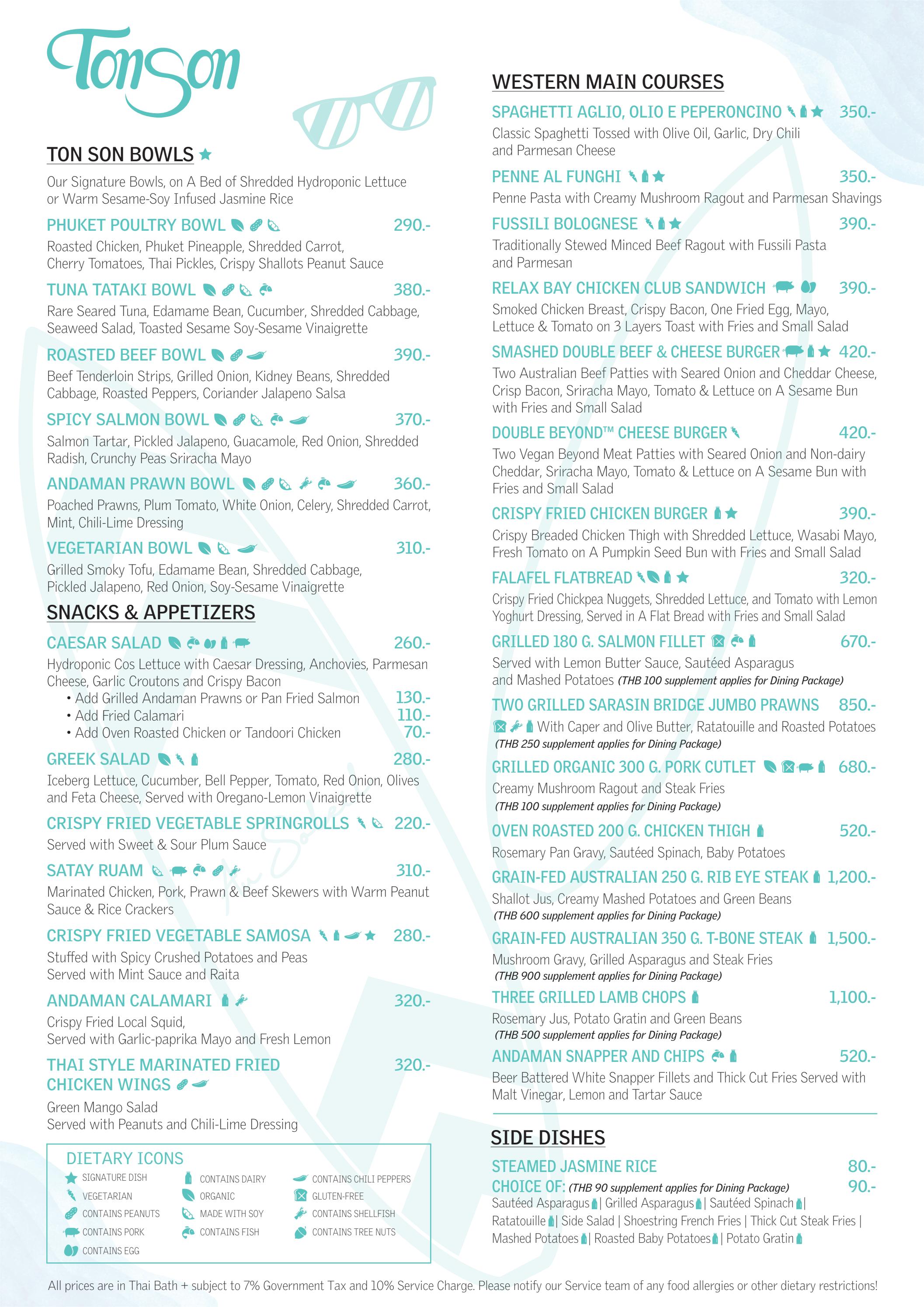 Tonson - Menu by lemeridienphuket - Issuu