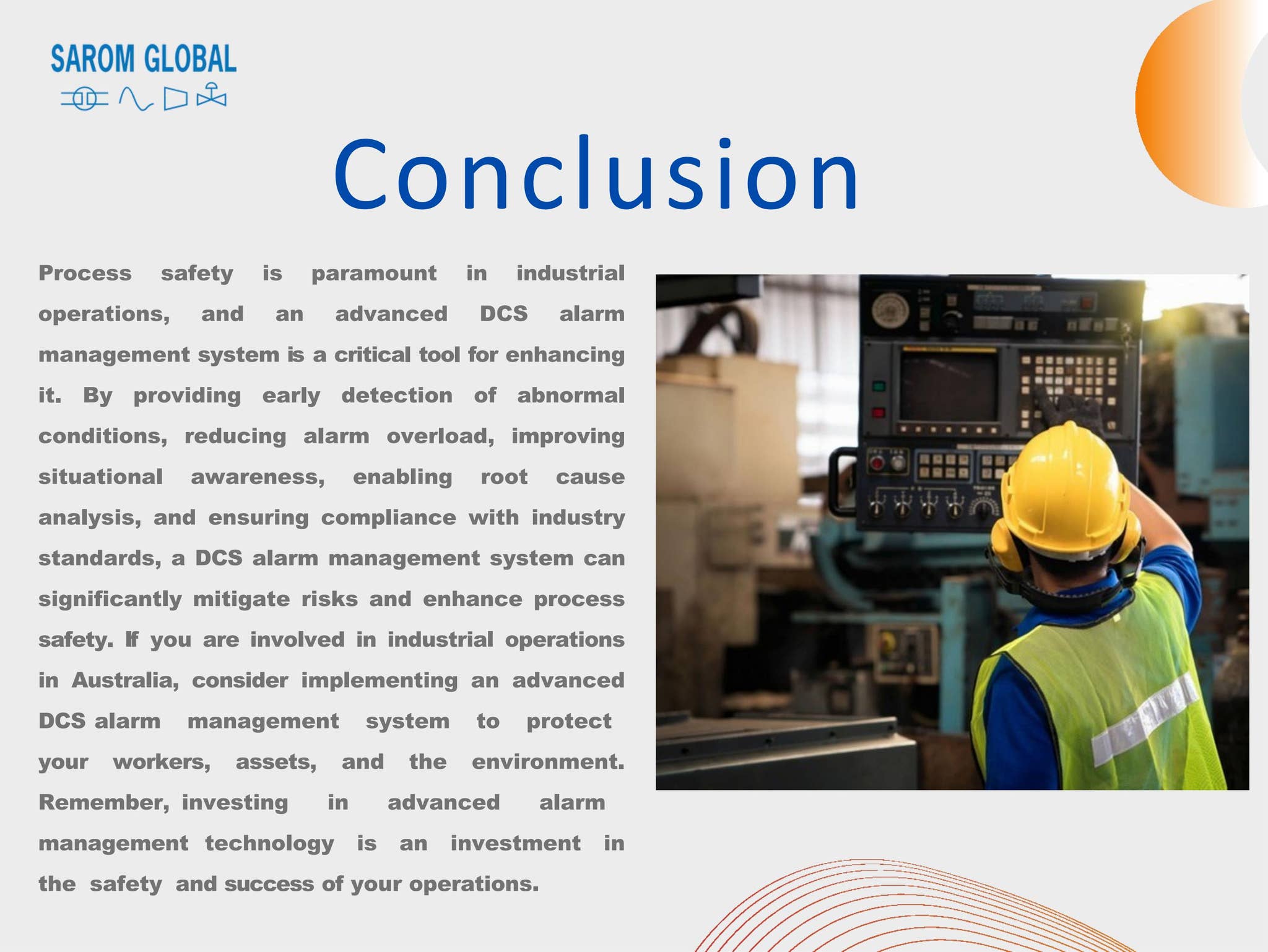 Enhanced Process Safety With Advanced Alarm Management System by Sarom Global - Issuu