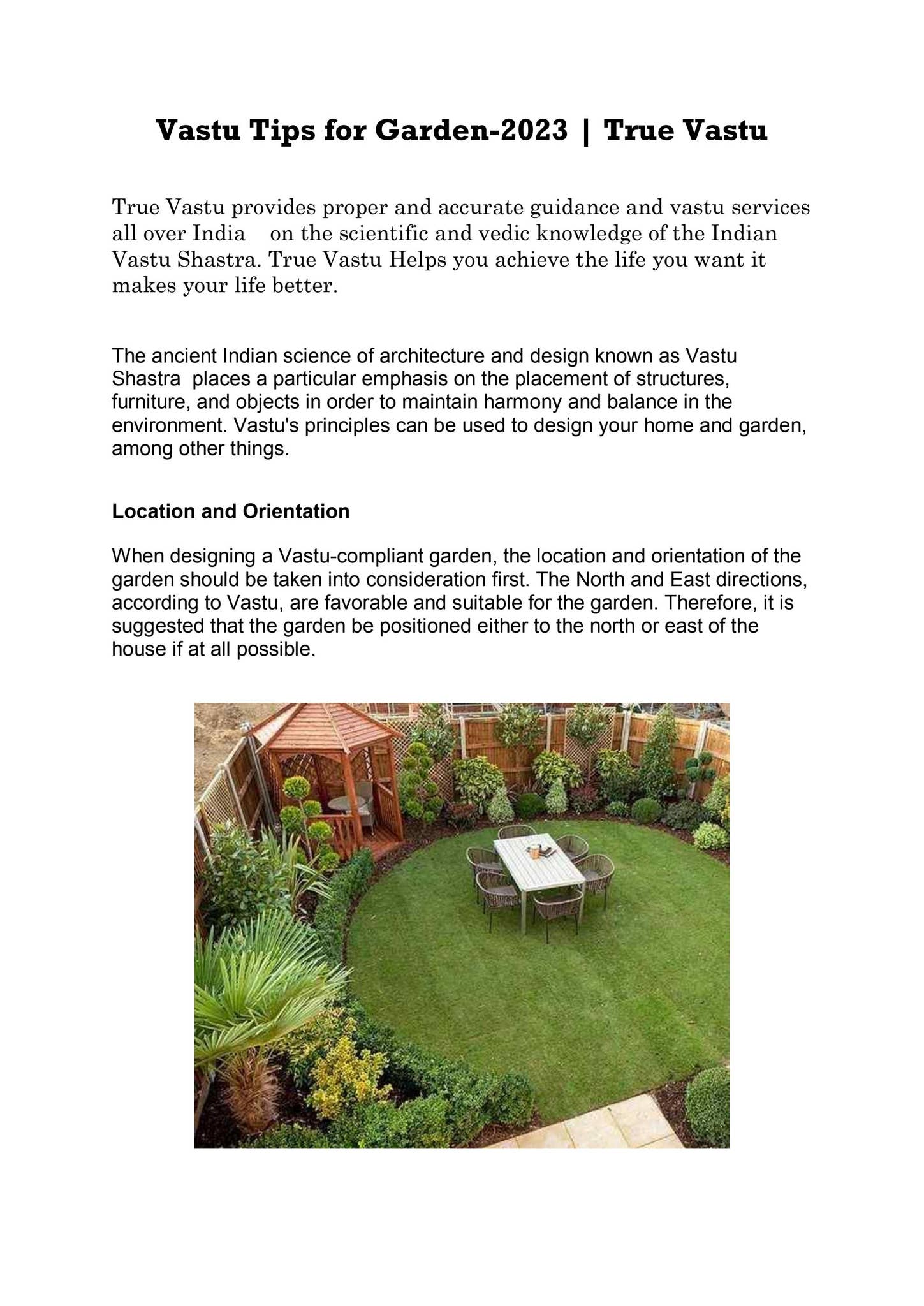 Vastu Tips for Garden-2023| True Vastu by Digital minakshi - Issuu