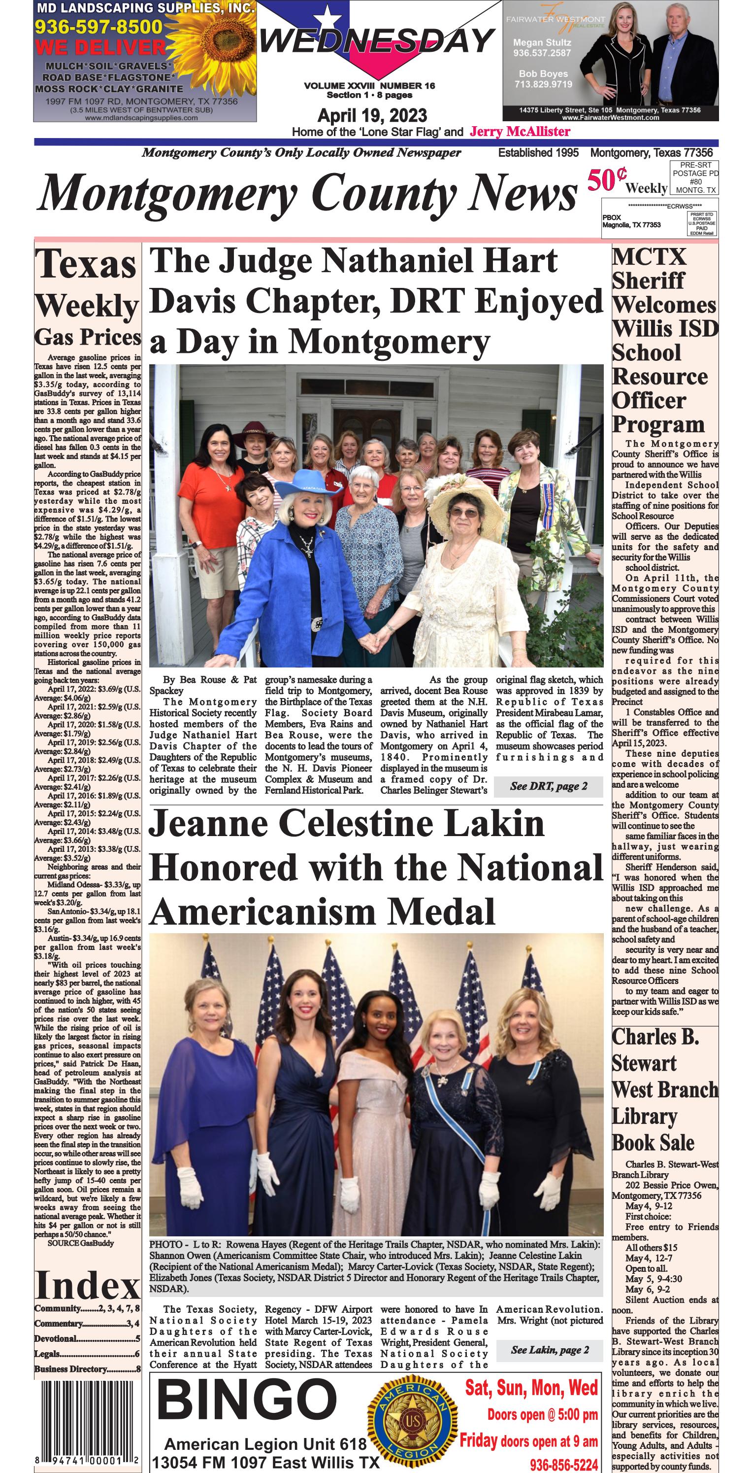 Montgomery County News, April 19, 2023 by Monte West - Issuu