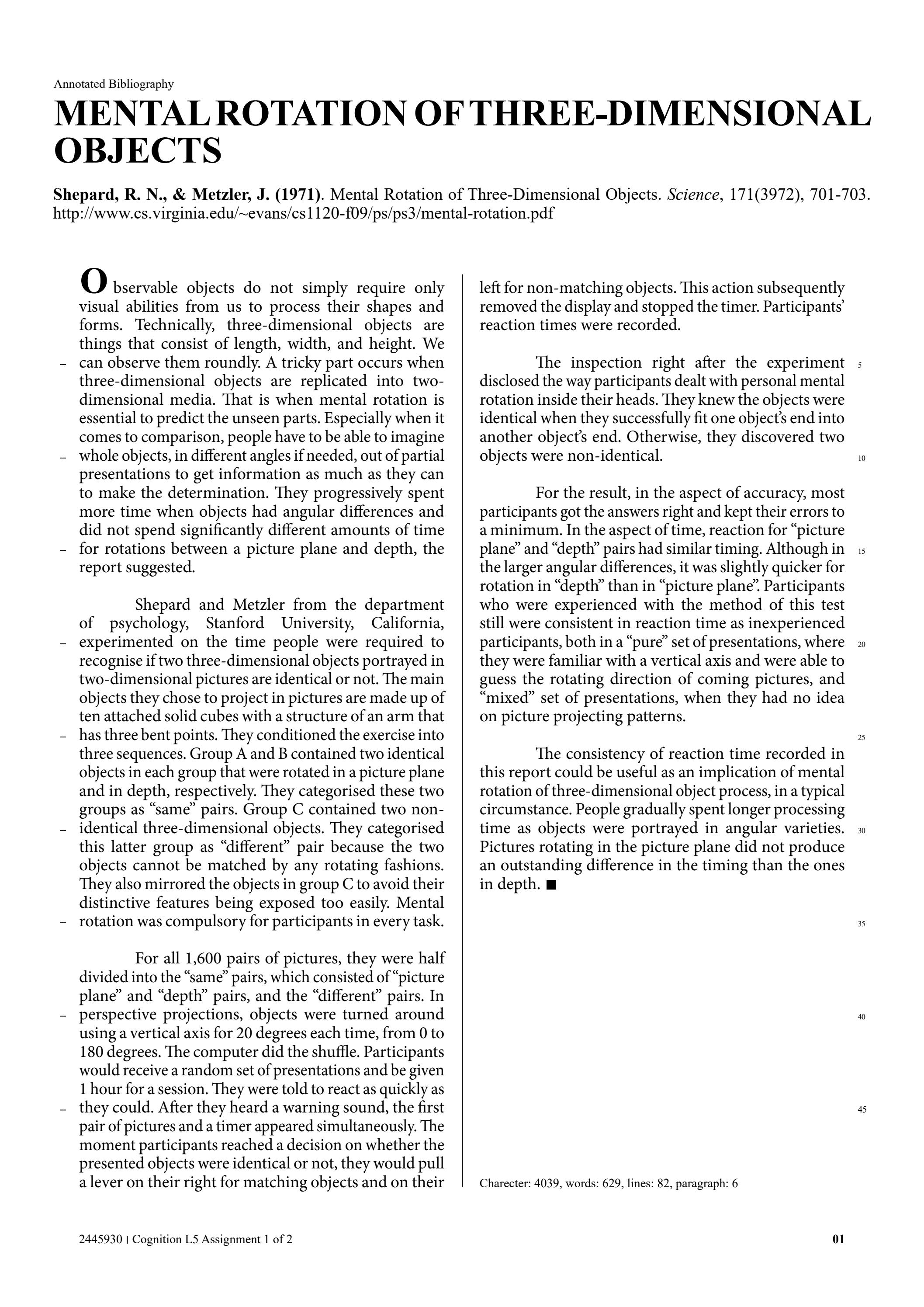 Module: Cognition. Got 22 marks out of 23. by Uma Boonbandit - Issuu