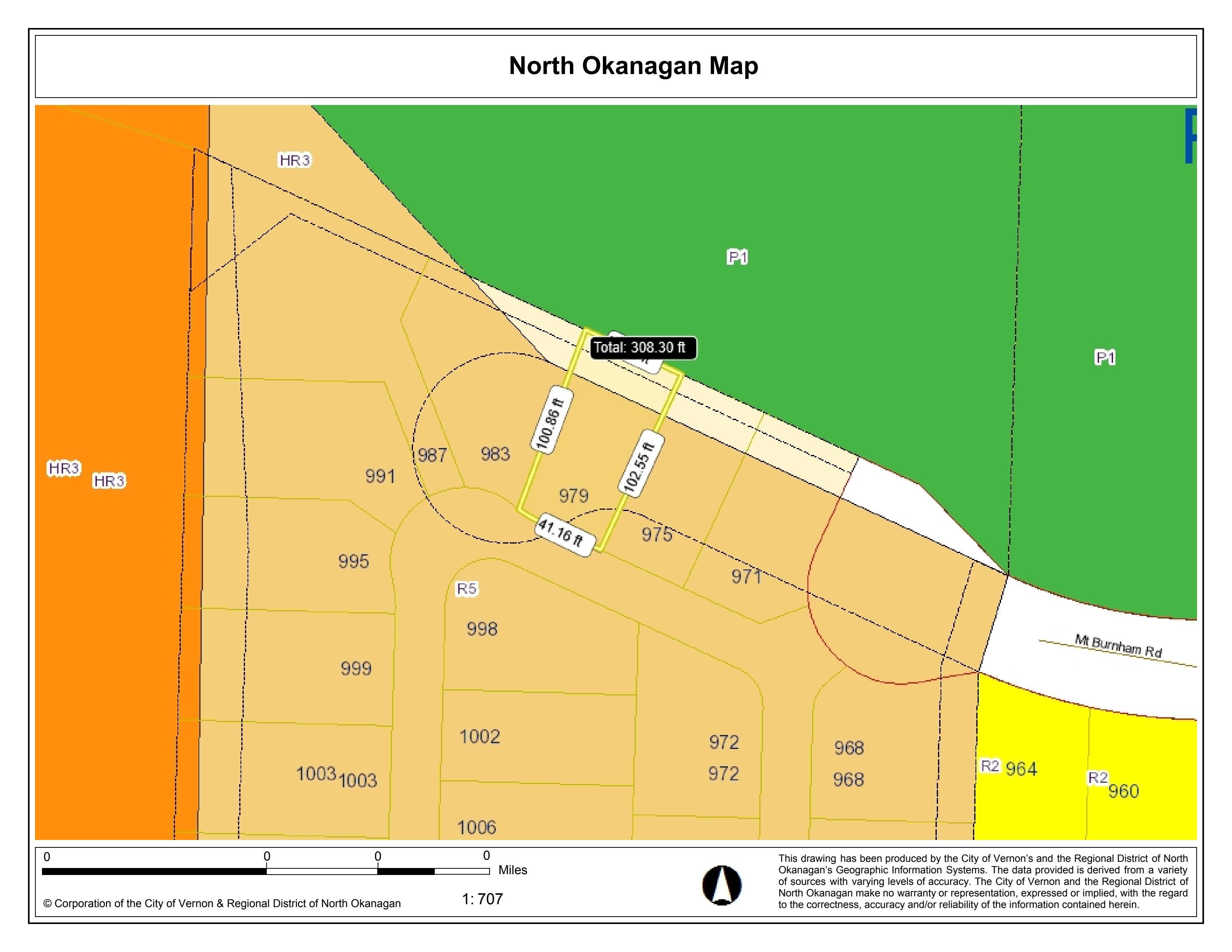 Zoning & Subdivision Map, 979 Mt Burnham Road, Vernon, BC by ...