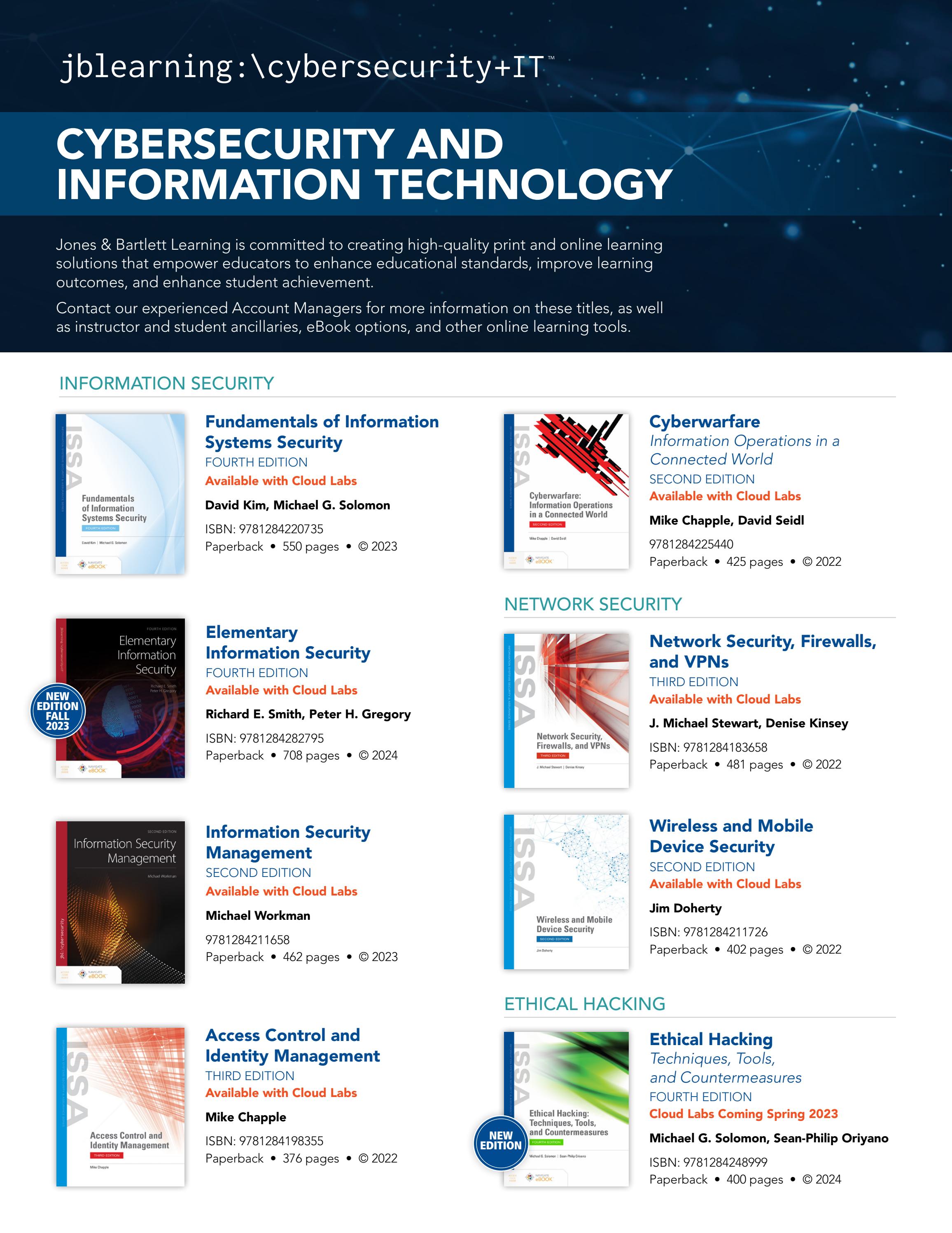 Cybersecurity + Information Technology Course Guide by Jones & Bartlett Learning - Issuu