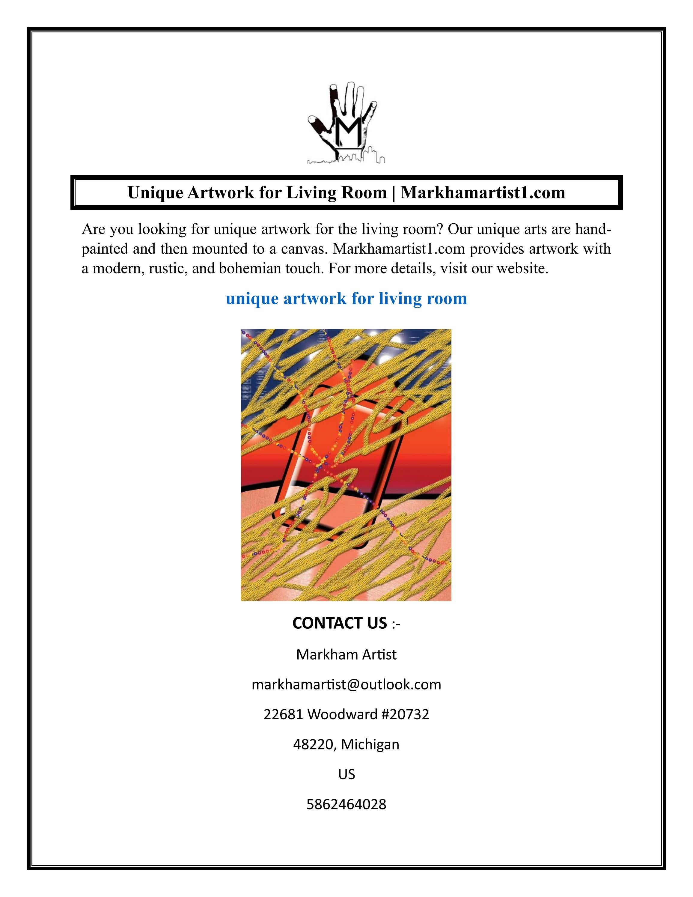 Unique Artwork for Living Room | Markhamartist1.com by Markham Artist ...