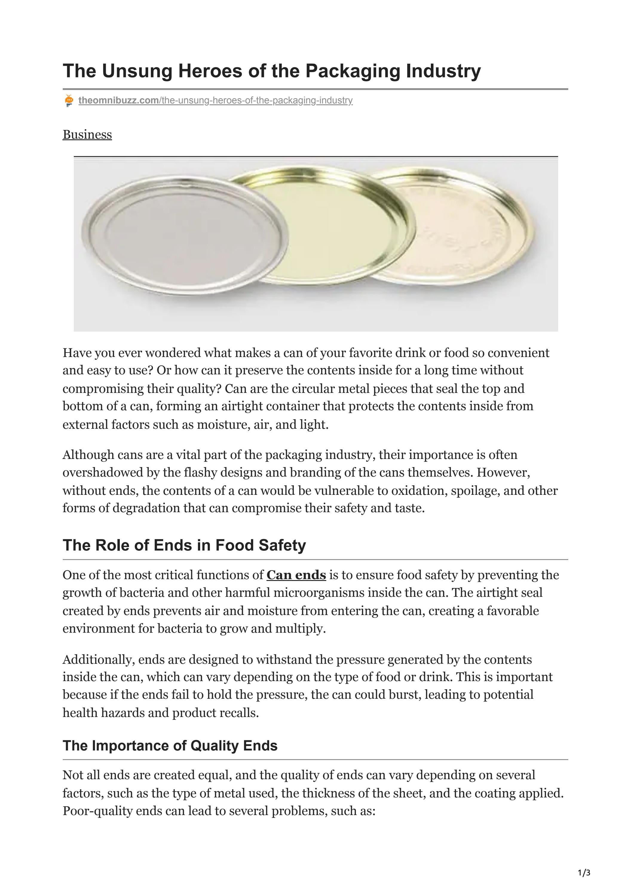 The Unsung Heroes of the Packaging Industry by Hindustan Tin - Issuu