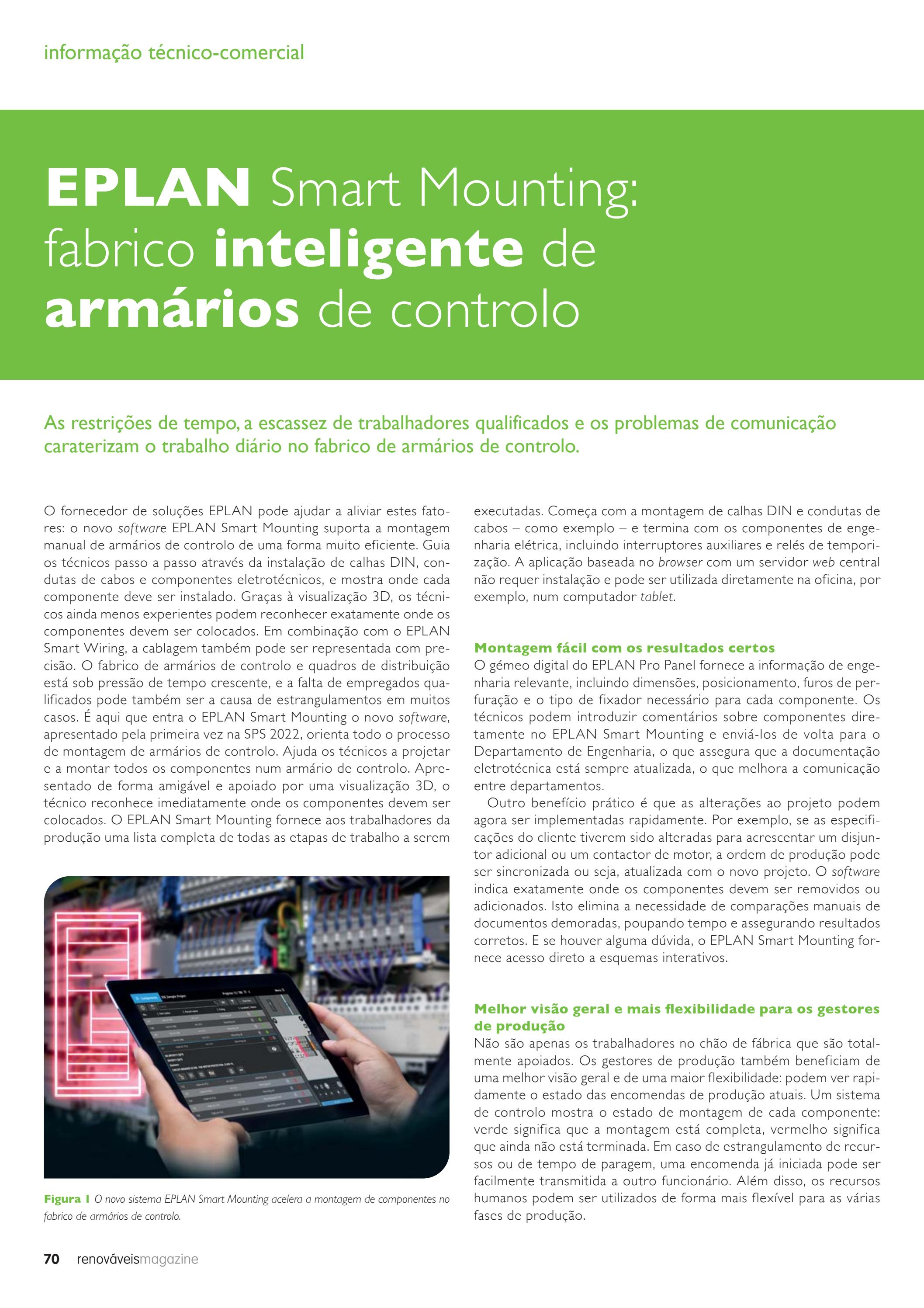 EPLAN Smart Mounting: fabrico inteligente de armários de controlo by cie - Issuu