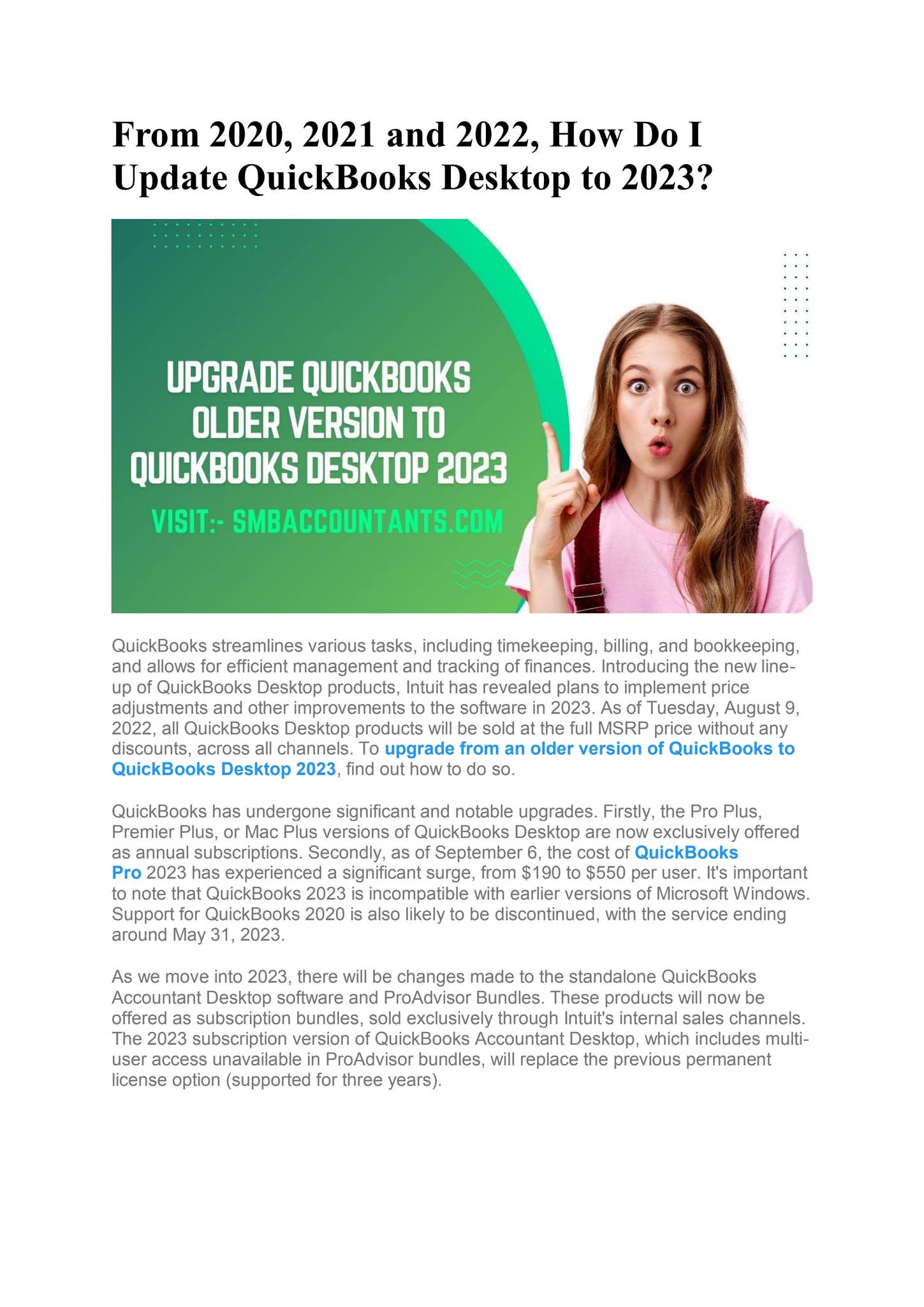 Upgrade Quickbooks Desktop 2020 to 2023 by Itztechy01 - Issuu
