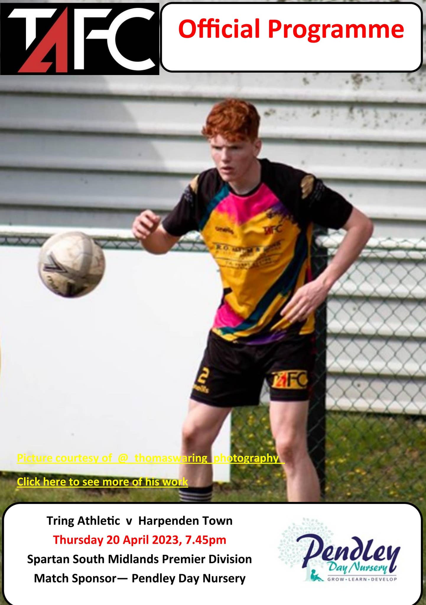 Tring Athletic vs Harpenden Town by Tring Athletic - Issuu