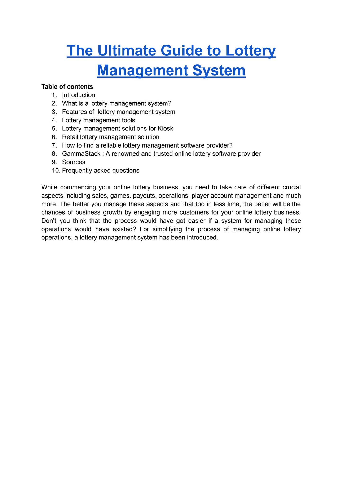 The Ultimate Guide to Lottery Management System by Josephemma - Issuu