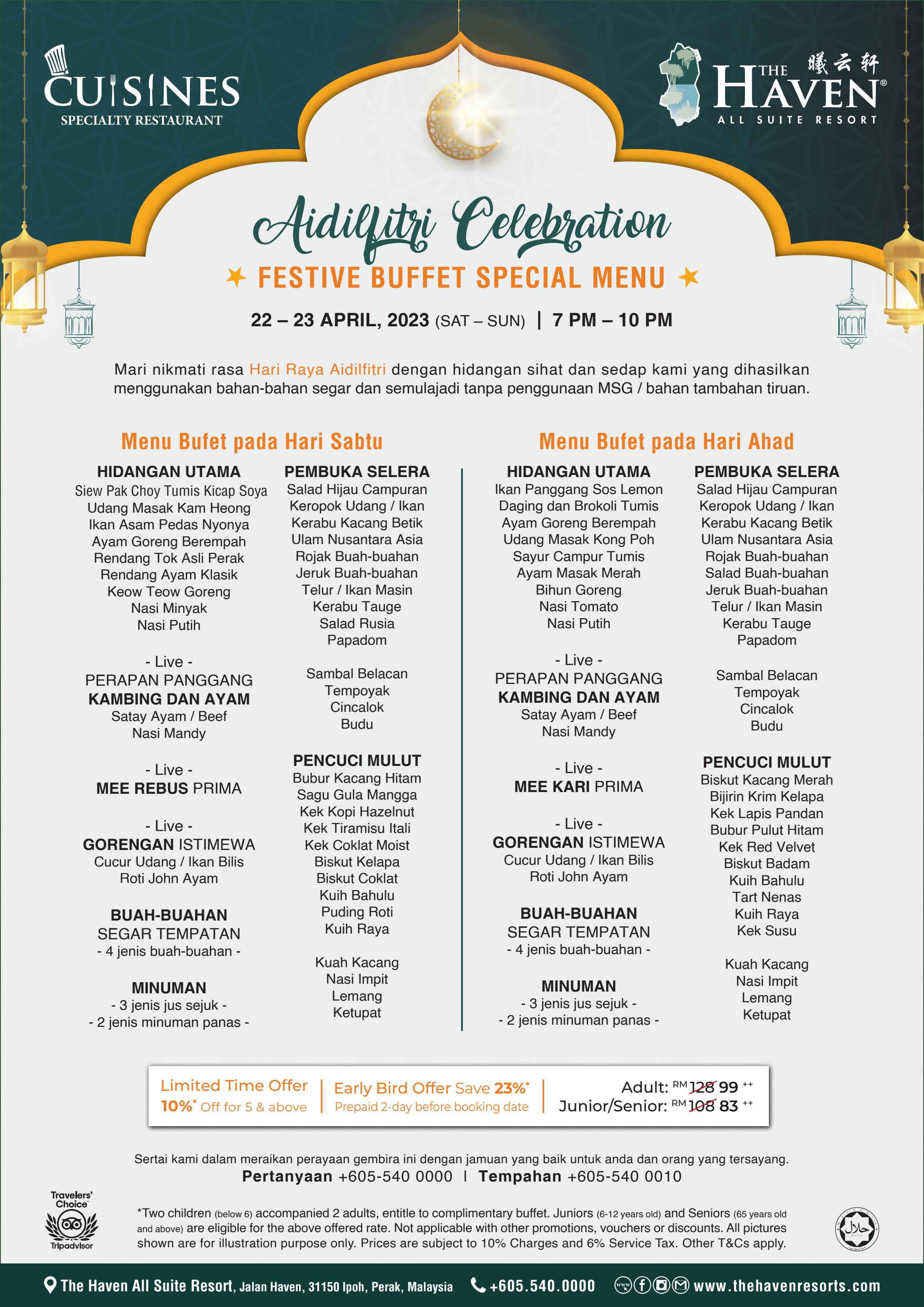 Aidilfitri Festive Buffet Special Menu by The Haven Resort - Issuu