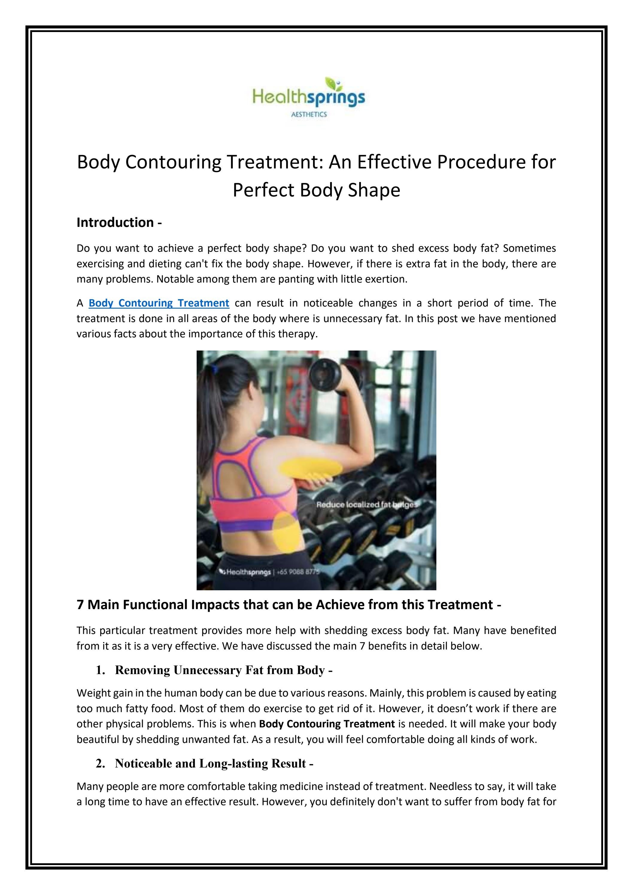 Body Contouring Treatment For Perfect Body Shape by Healthsprings ...