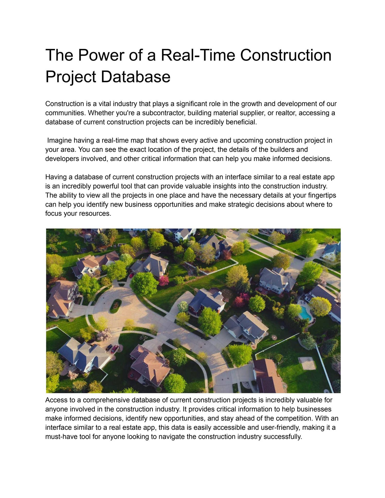 The Power of a Real-Time Construction Project Database by Buildmapper ...