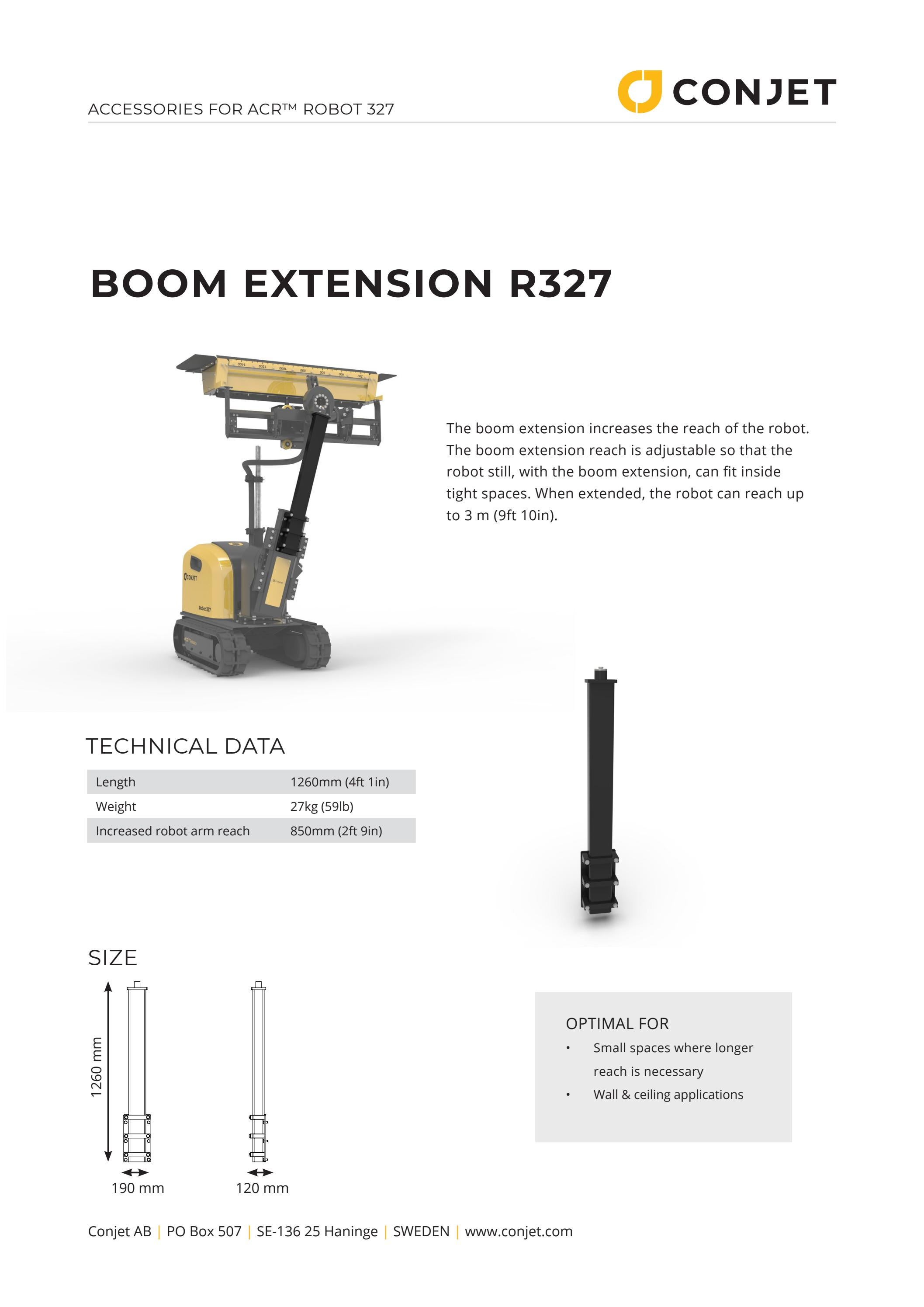 BOOM EXTENSION R327 by conjet - Issuu