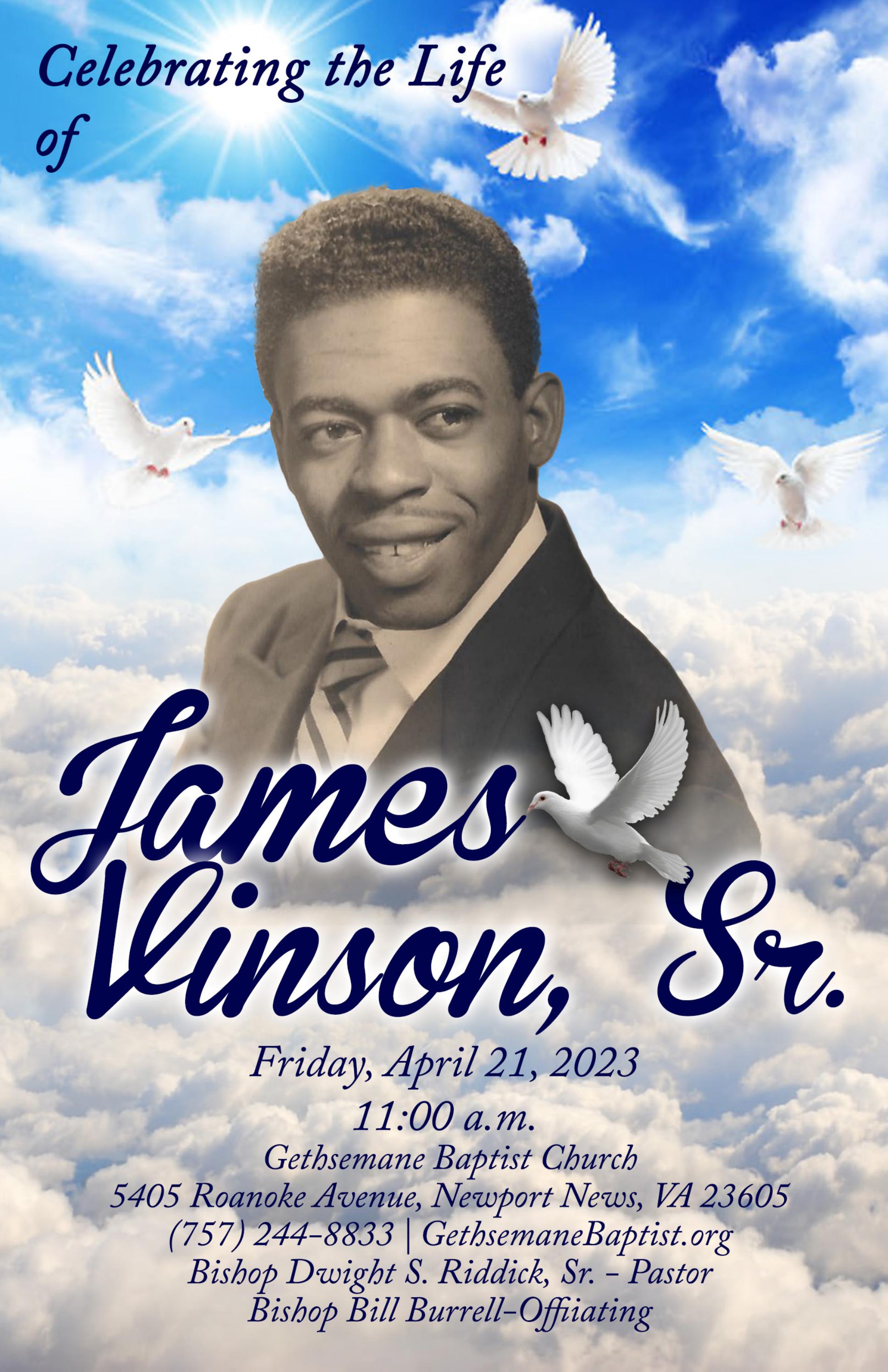 Celebration of Life Program for James C. Vinson, Sr. by GBN News - Issuu
