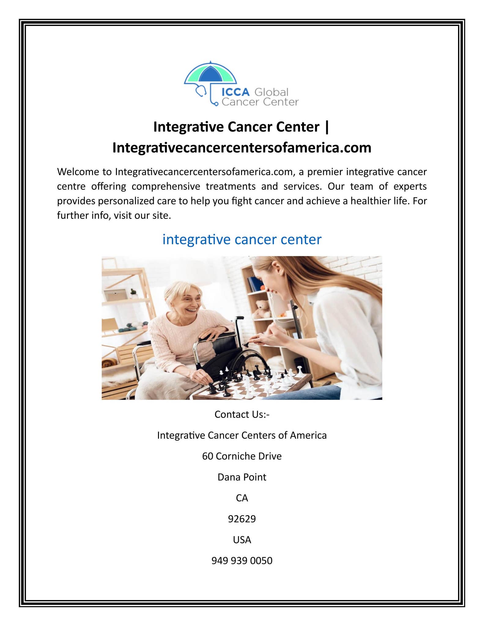 Integrative Cancer Center | Integrativecancercentersofamerica.com by ...