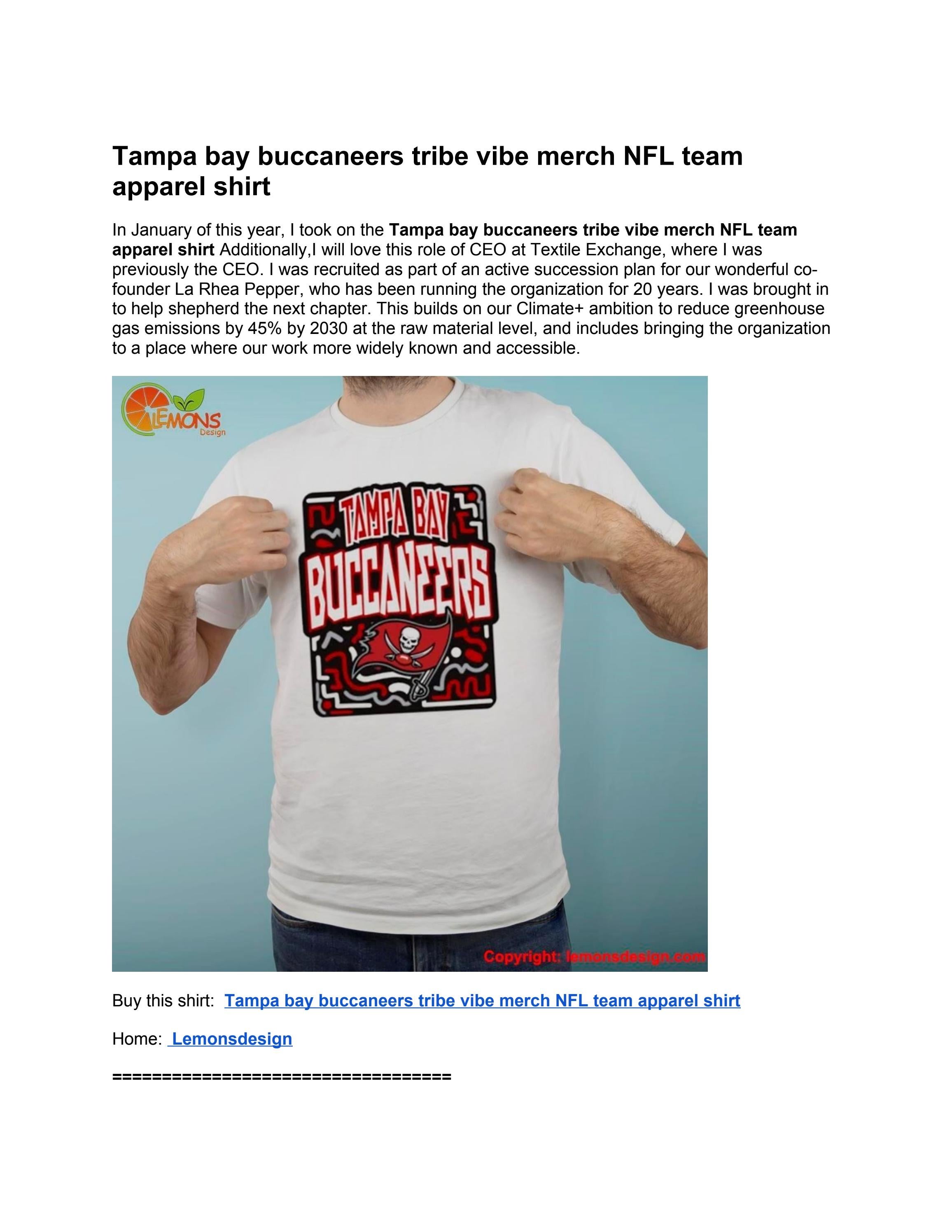 Tampa bay buccaneers tribe vibe merch NFL team apparel shirt by lemonsdesign.com - Issuu