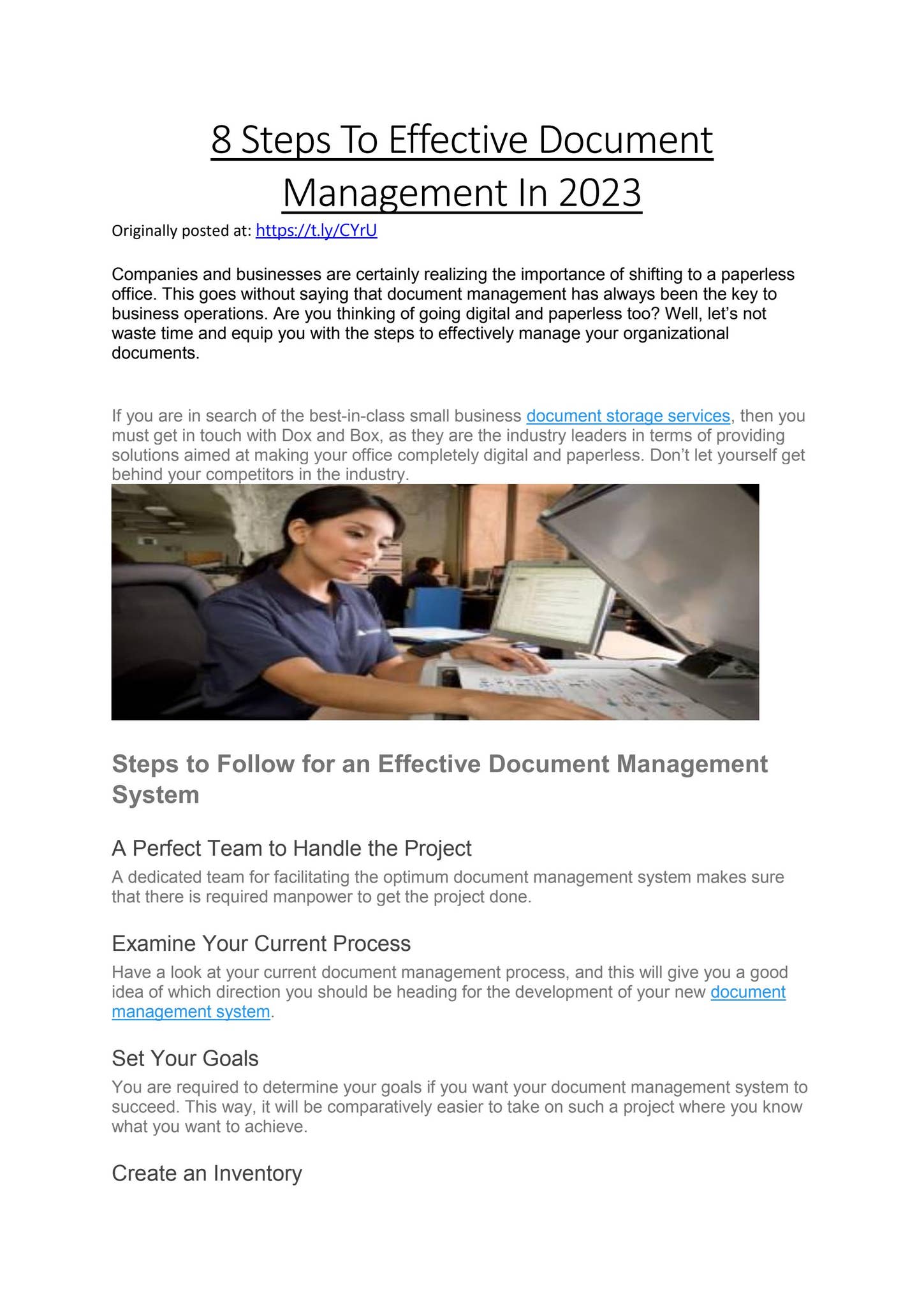 8 Steps To Effective Document Management In 2023 by Dox and Box - Issuu