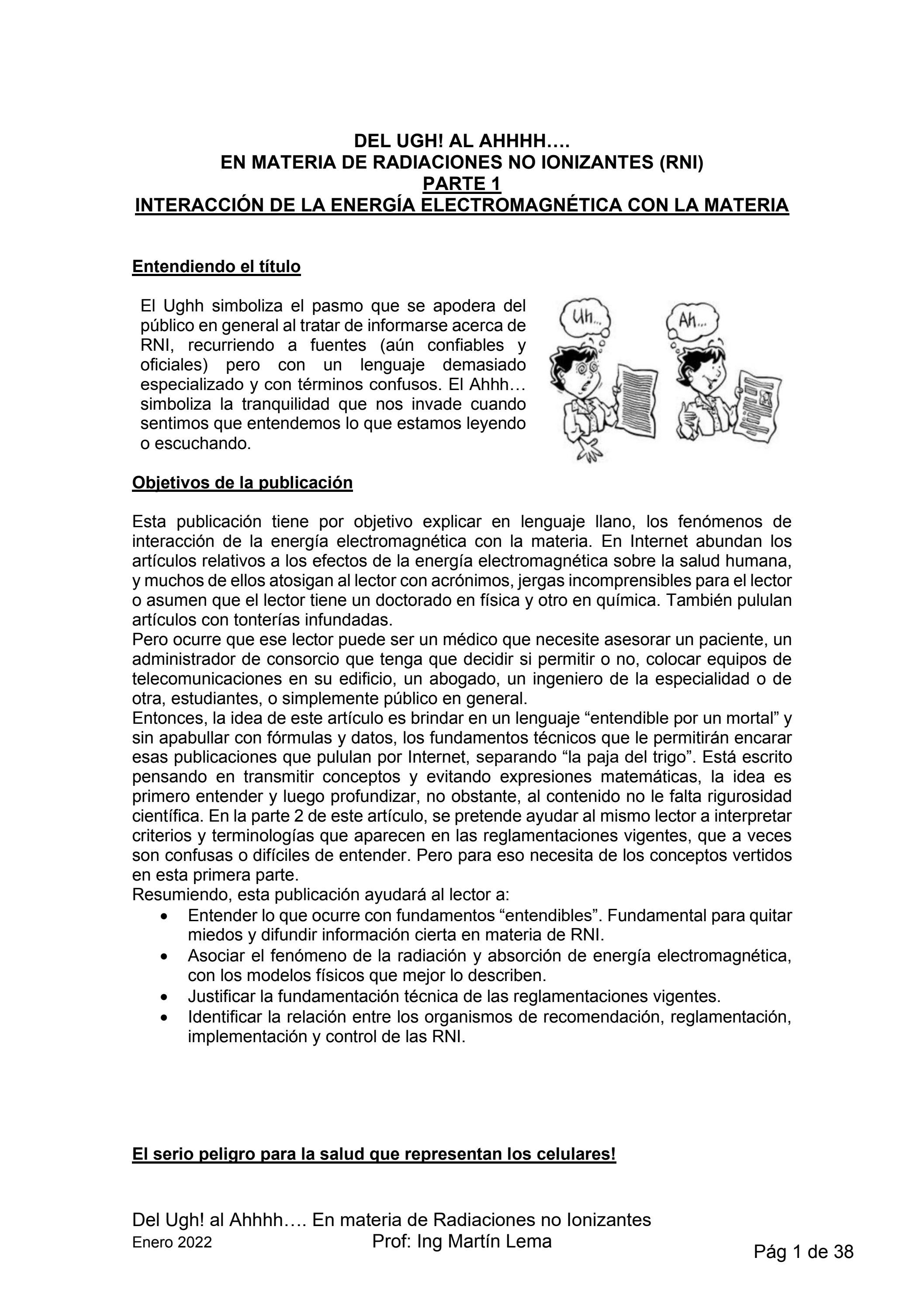 Radiaciones no ionizantes-parte 1- teoría by Martin Lema - Issuu