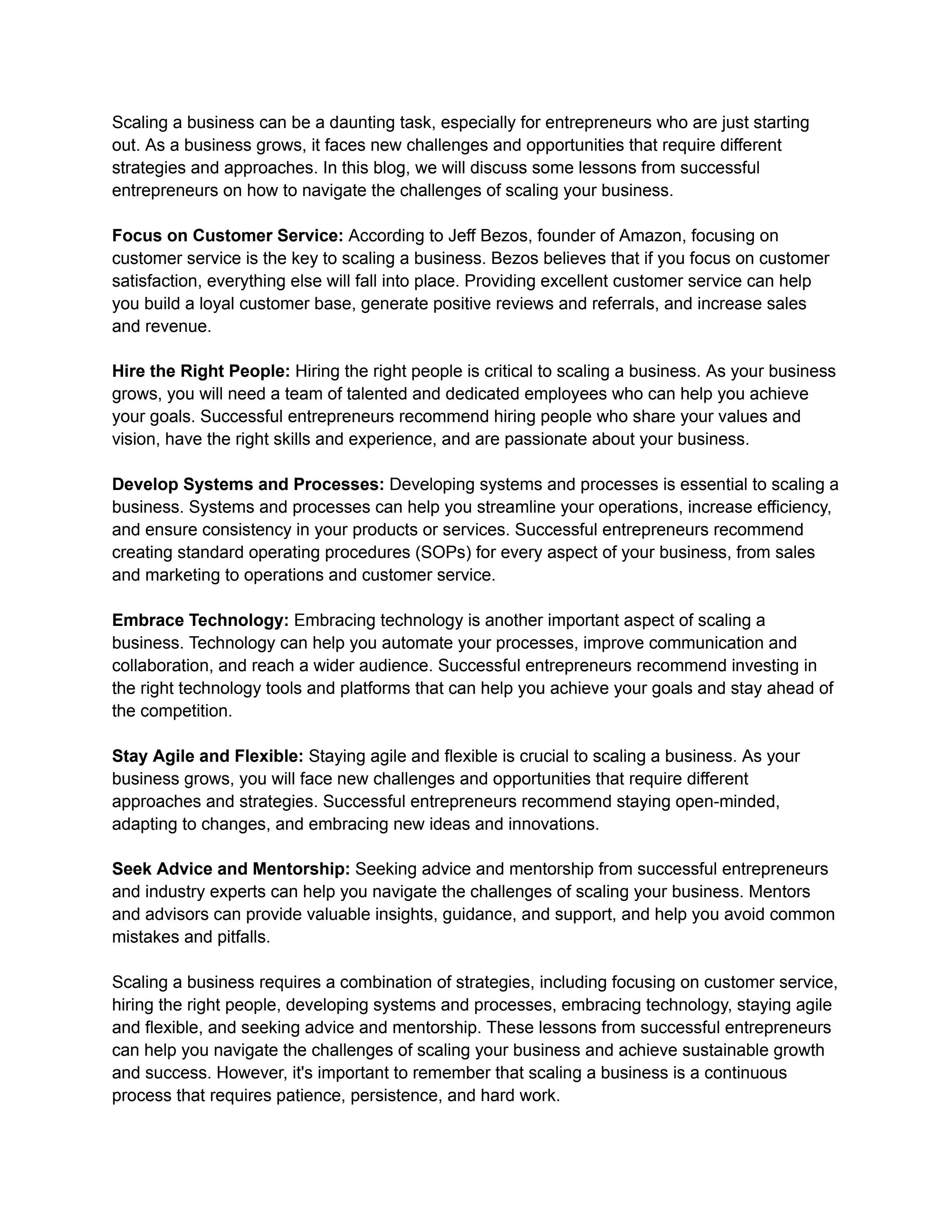 Navigating The Challenges Of Scaling Your Business Lessons From