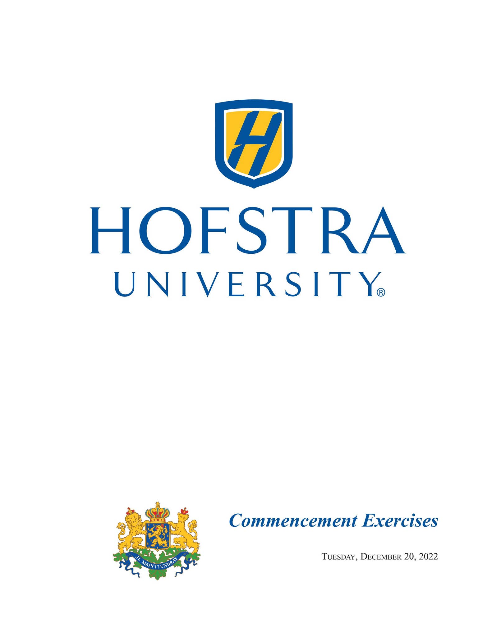 December 2022 Commencement Program | Hofstra University by Hofstra University - Issuu