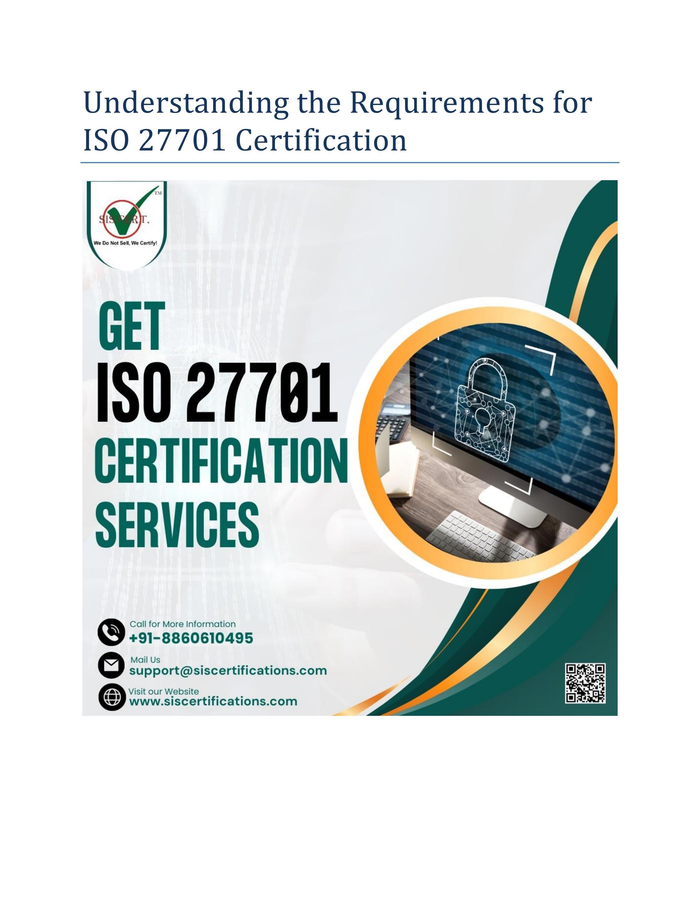 Understanding the Requirements for ISO 27701 Certification by ...