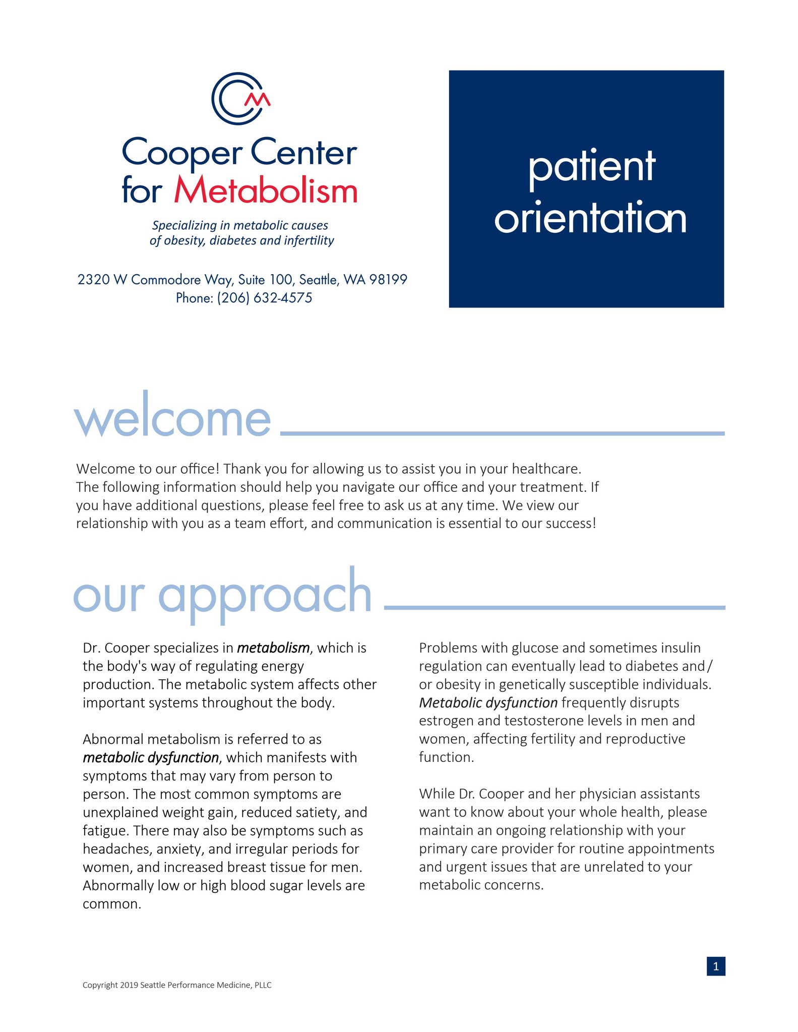 New Patient Orientation Handbook (CCM) by SPMEDICINE - Issuu
