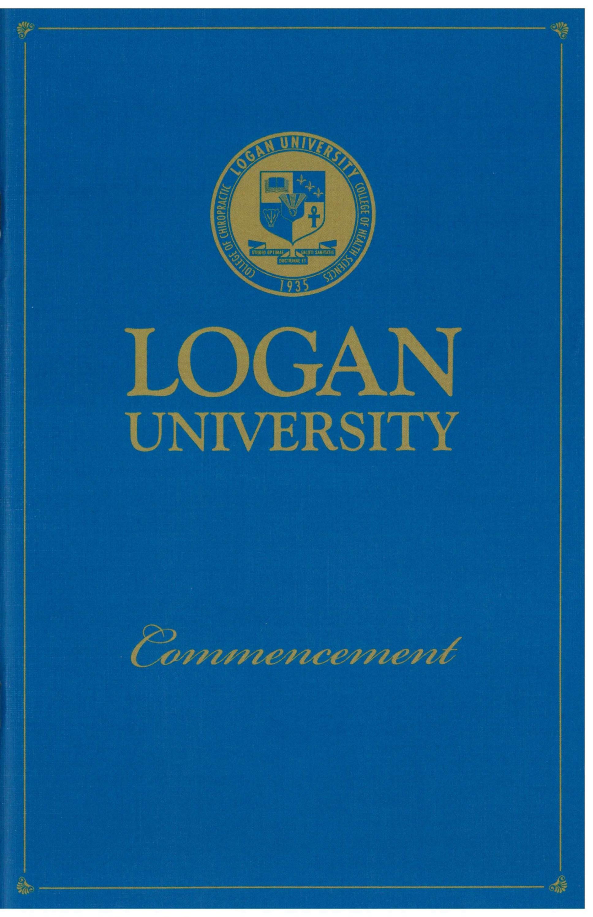 April 2023 Logan University Graduation Commencement Pamphlet by Logan ...