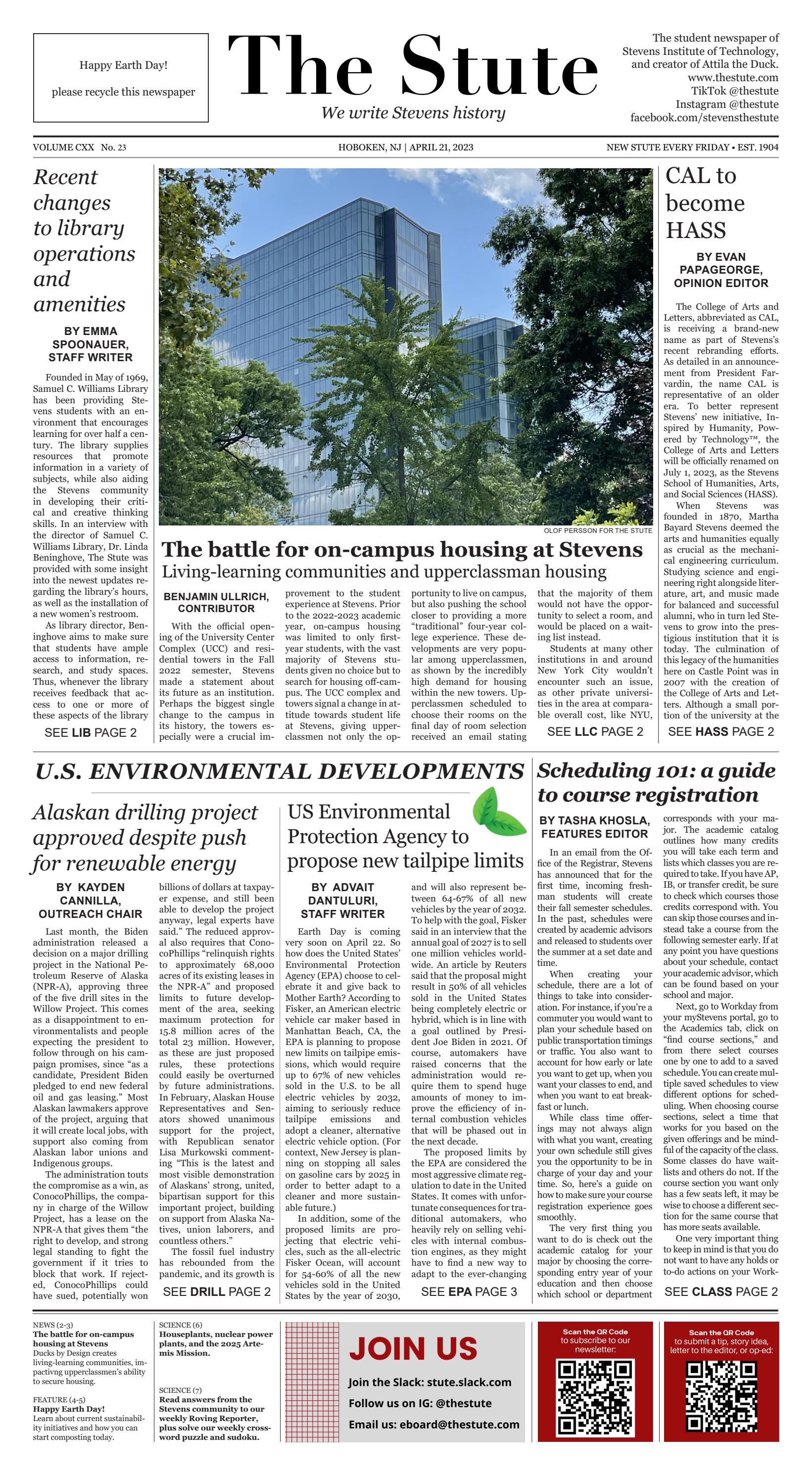 [The Stute] April 21, 2023 (Issue 23, Volume CXX) by The Stute - Issuu