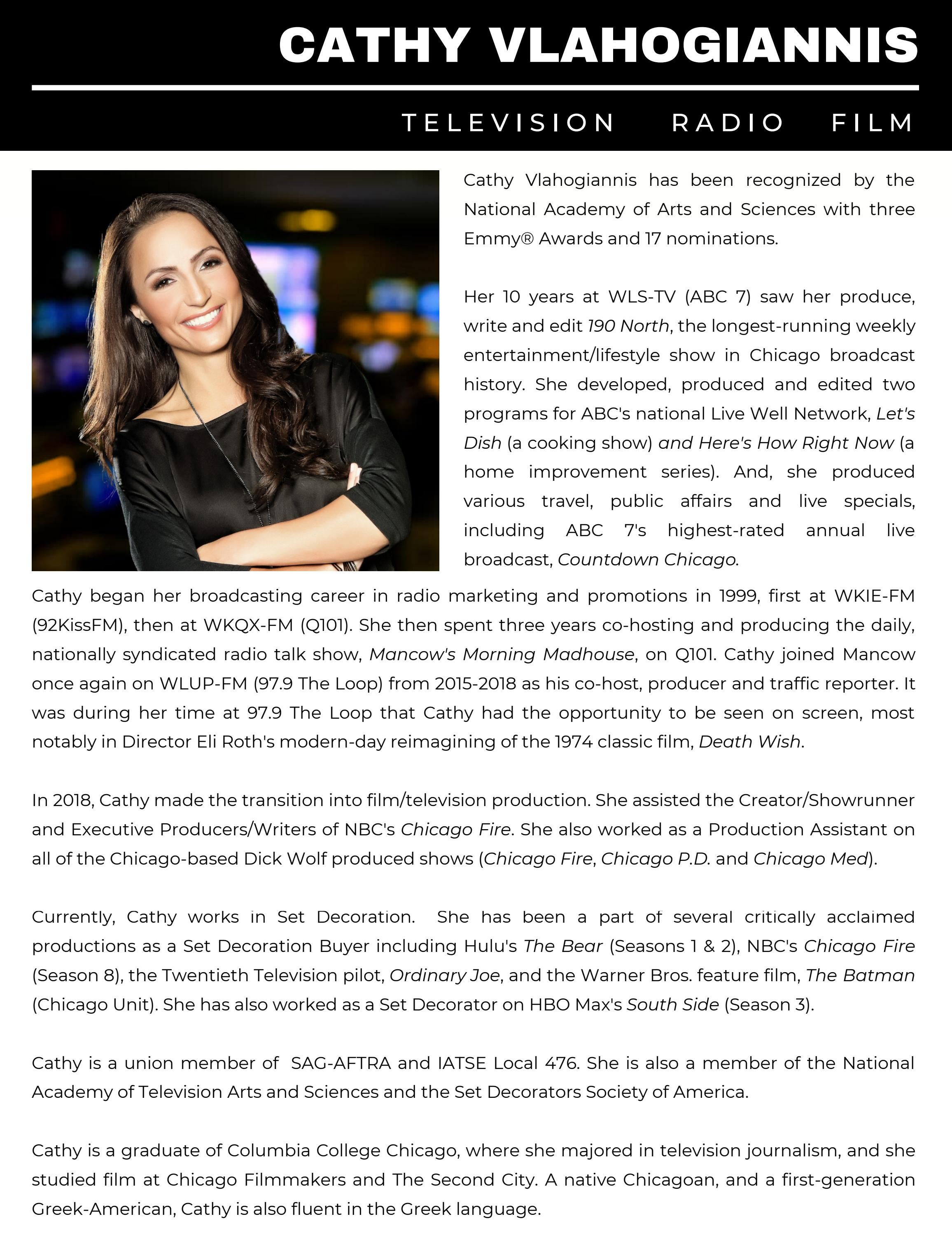 BIO - Cathy Vlahogiannis by Cathy Vlahogiannis - Issuu