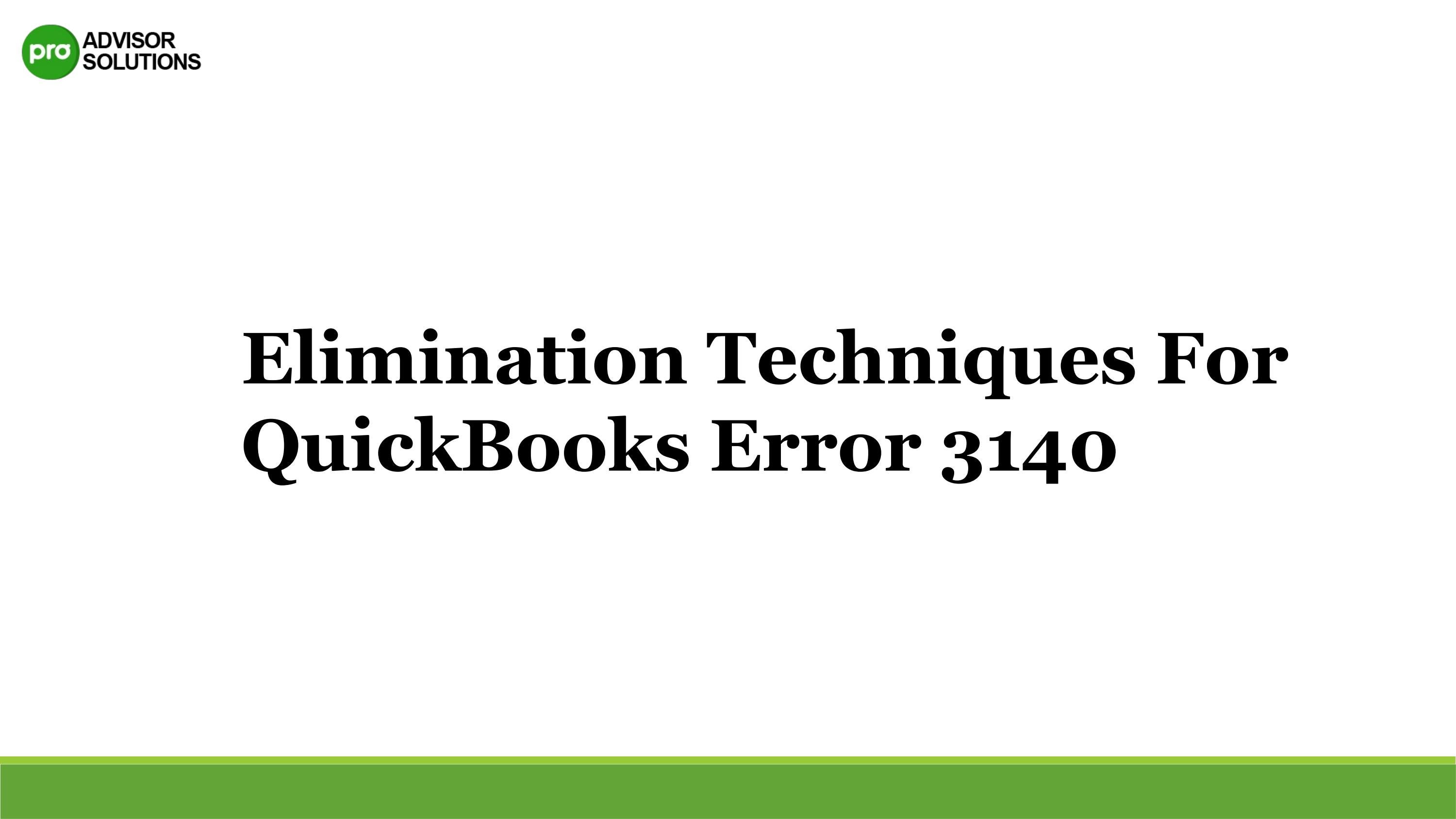 Here is a simple guide to fix QuickBooks Error 3140 by John Mule - Issuu